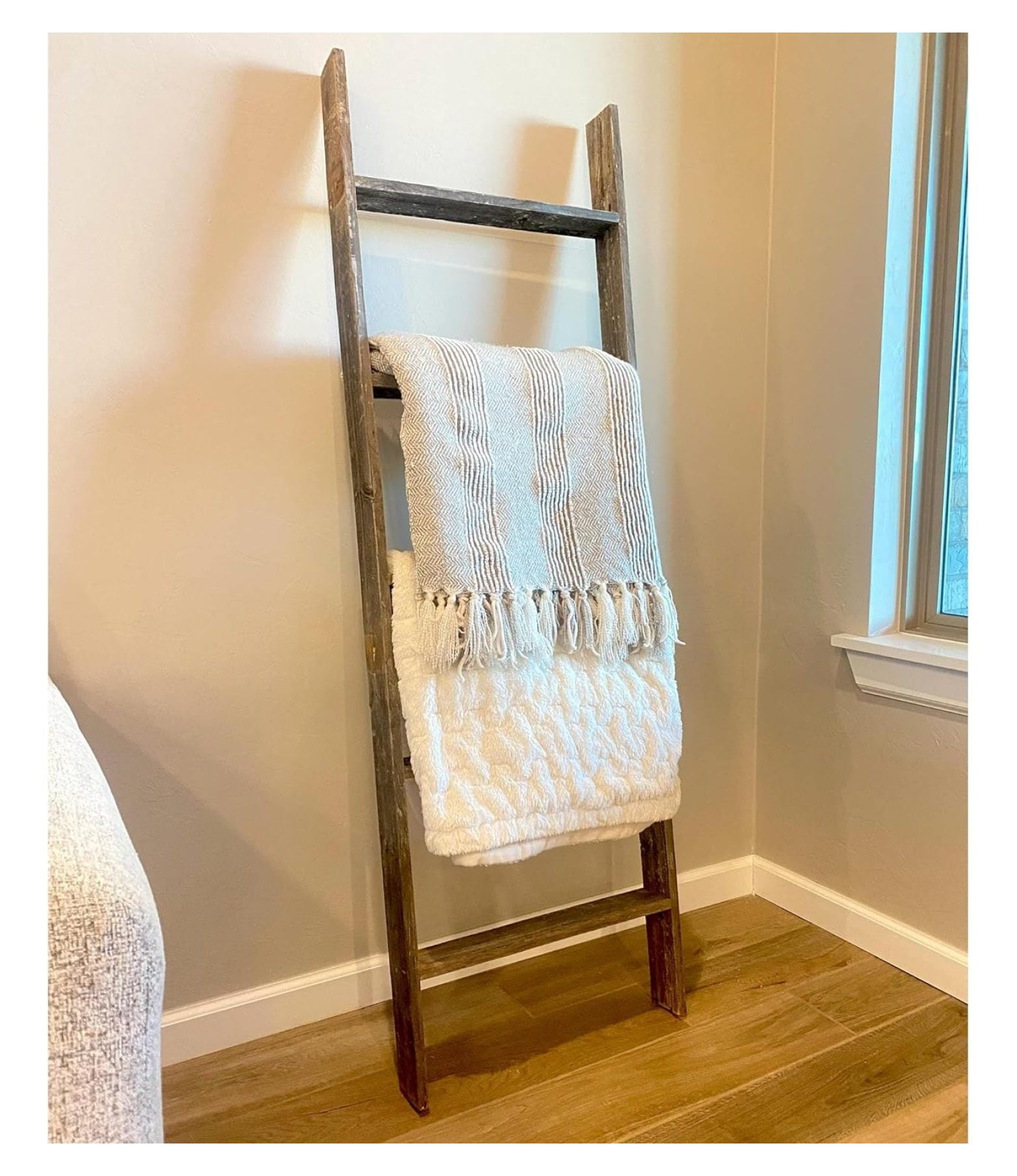 Exlonjet Blanket Ladder 5 Foot Extra Wide Fully Assembled | 60 Inch ...