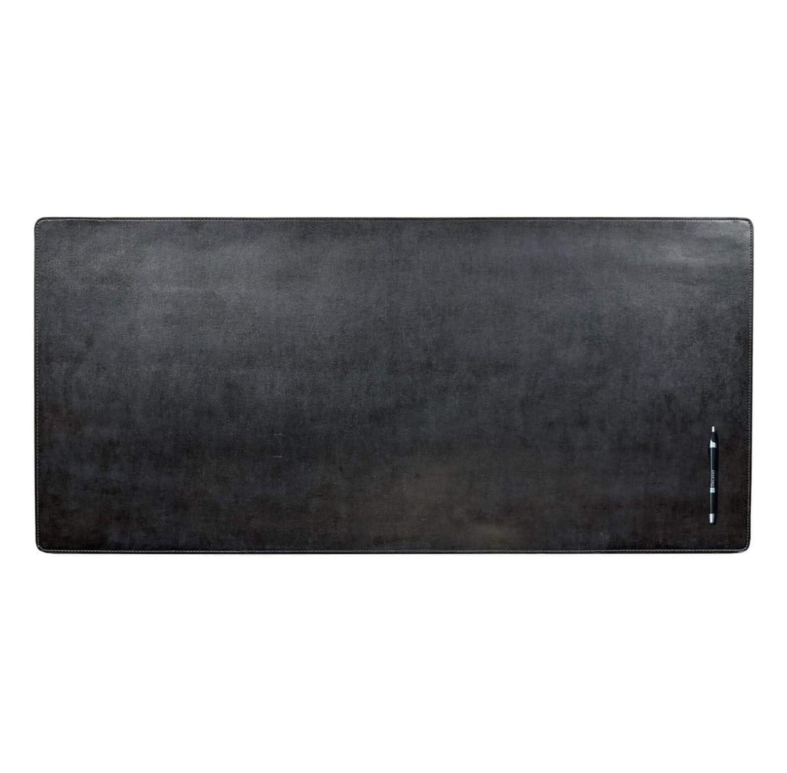 Exlonjet Bonded Leather No Rollable Desk Mat/Pad - Luxury Leather Desk Blotter for Writing ...