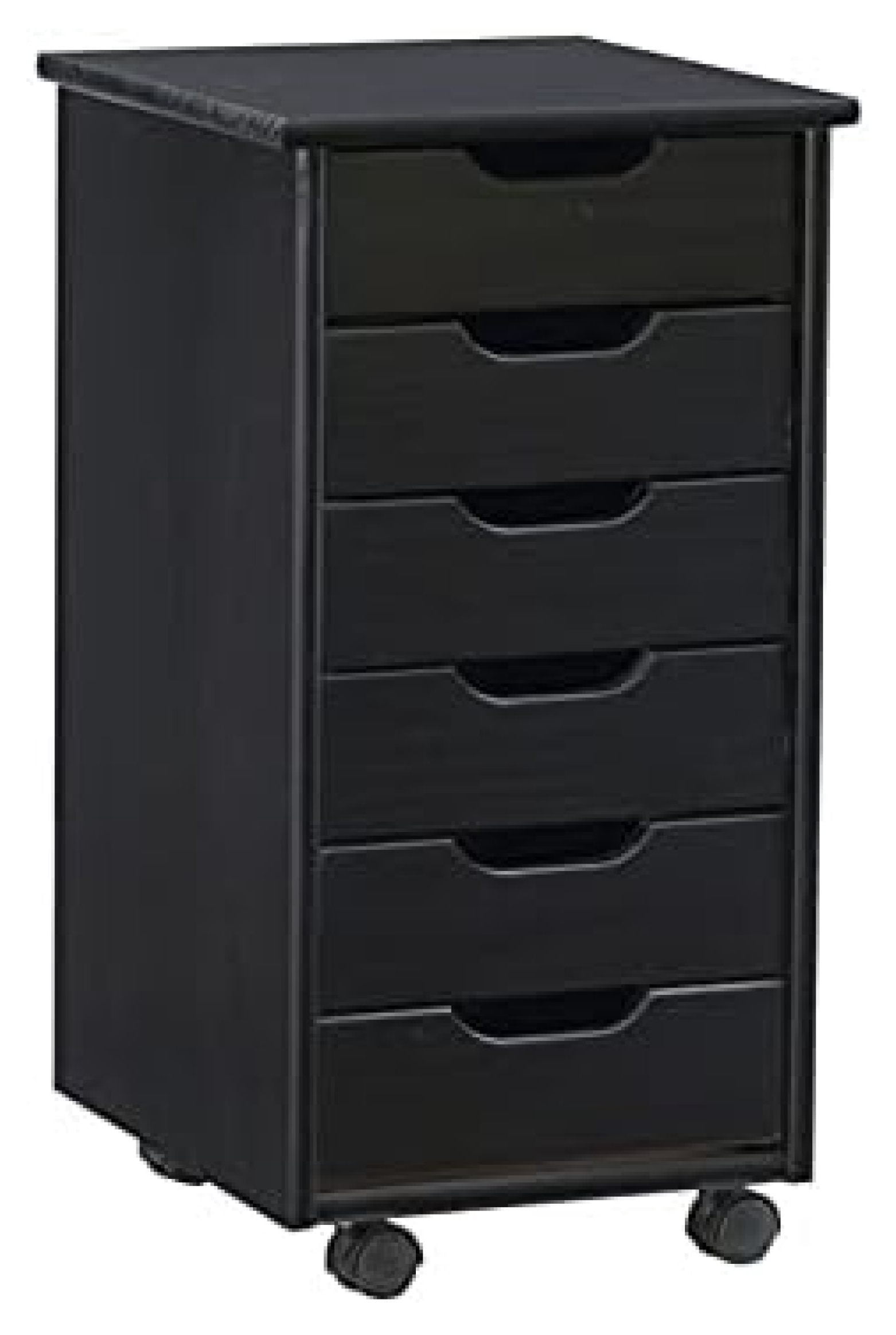 Exlonjet Century Six Drawer Wood Dressers Storage Cabinet Rolling ...