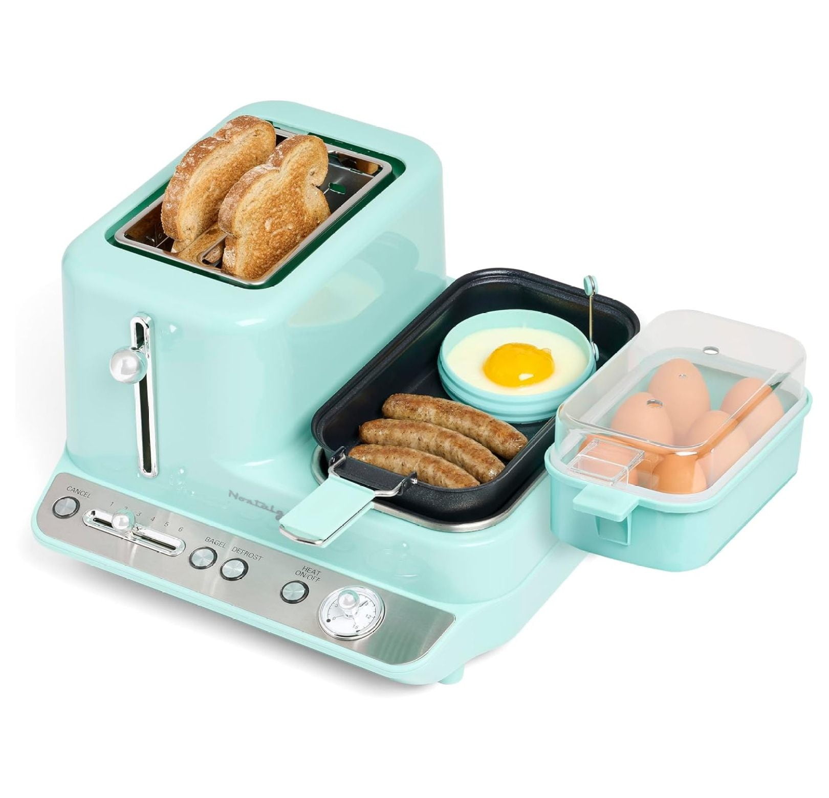 Exlonjet Classic 3-in-1 Breakfast Station, 2-Wide Slot Toaster With ...