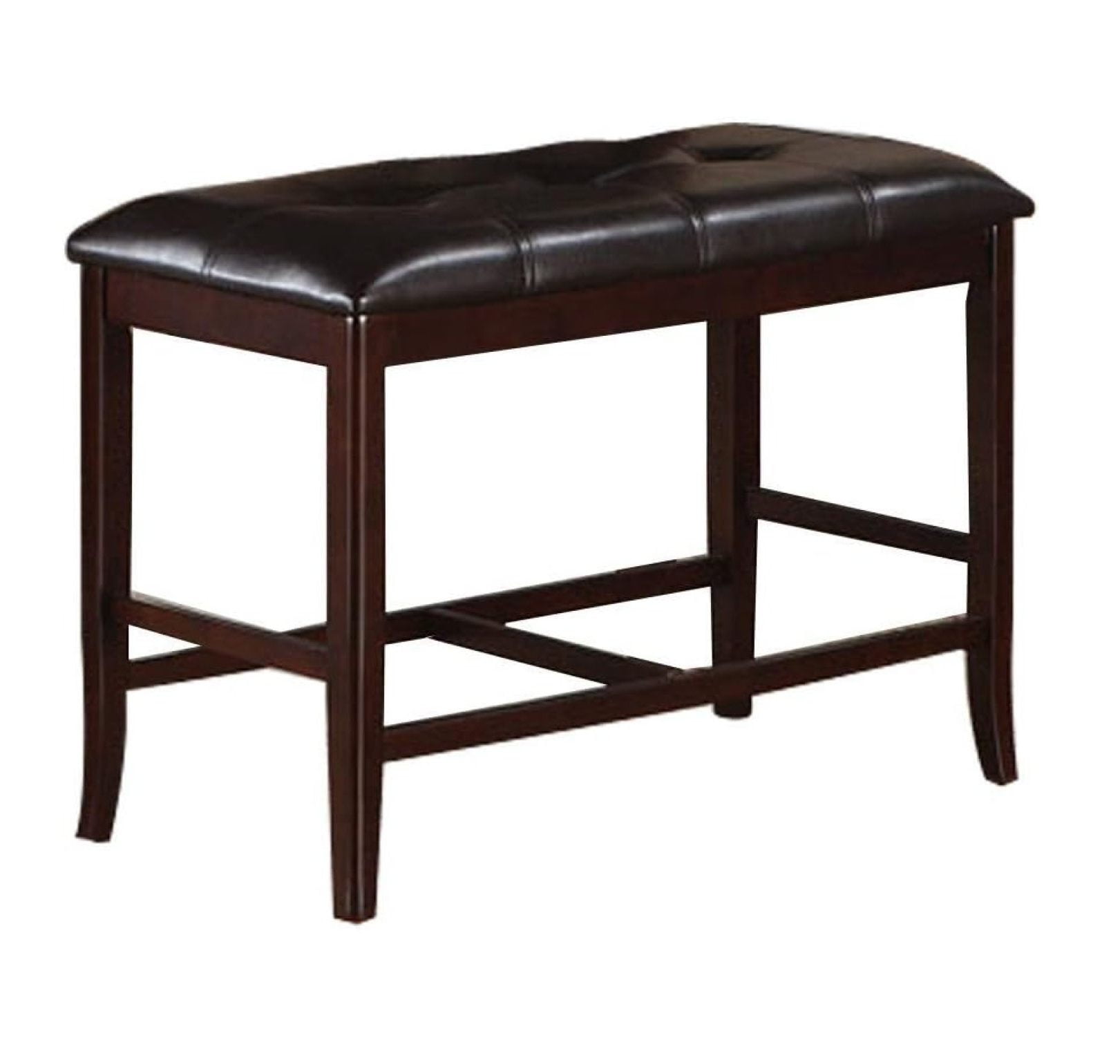 Exlonjet Counter Height Dining Bench in Deep Brown Finish - Walmart.com
