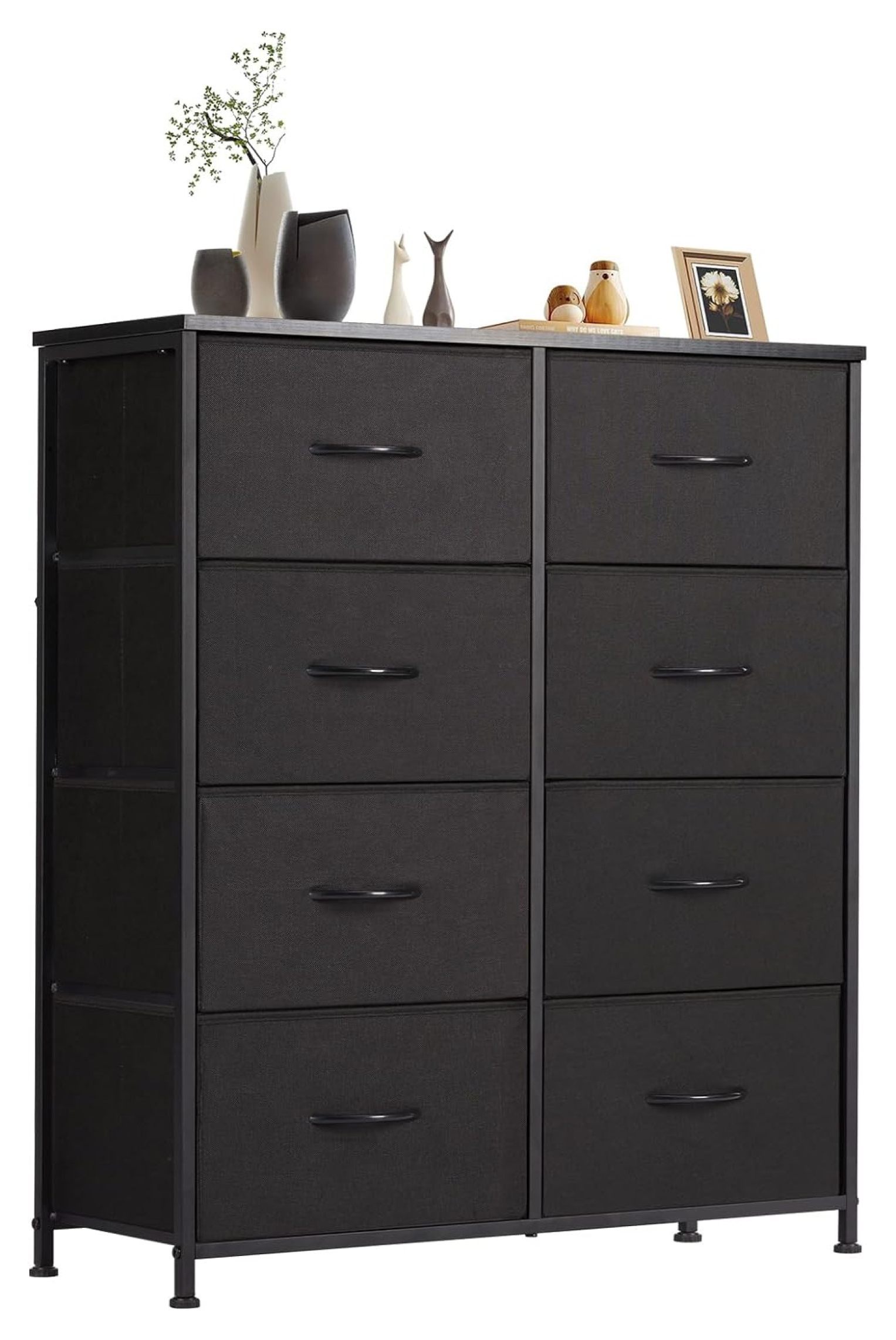 Exlonjet Dresser for Bedroom with 8 Fabric Drawers, Tall Chest Storage ...