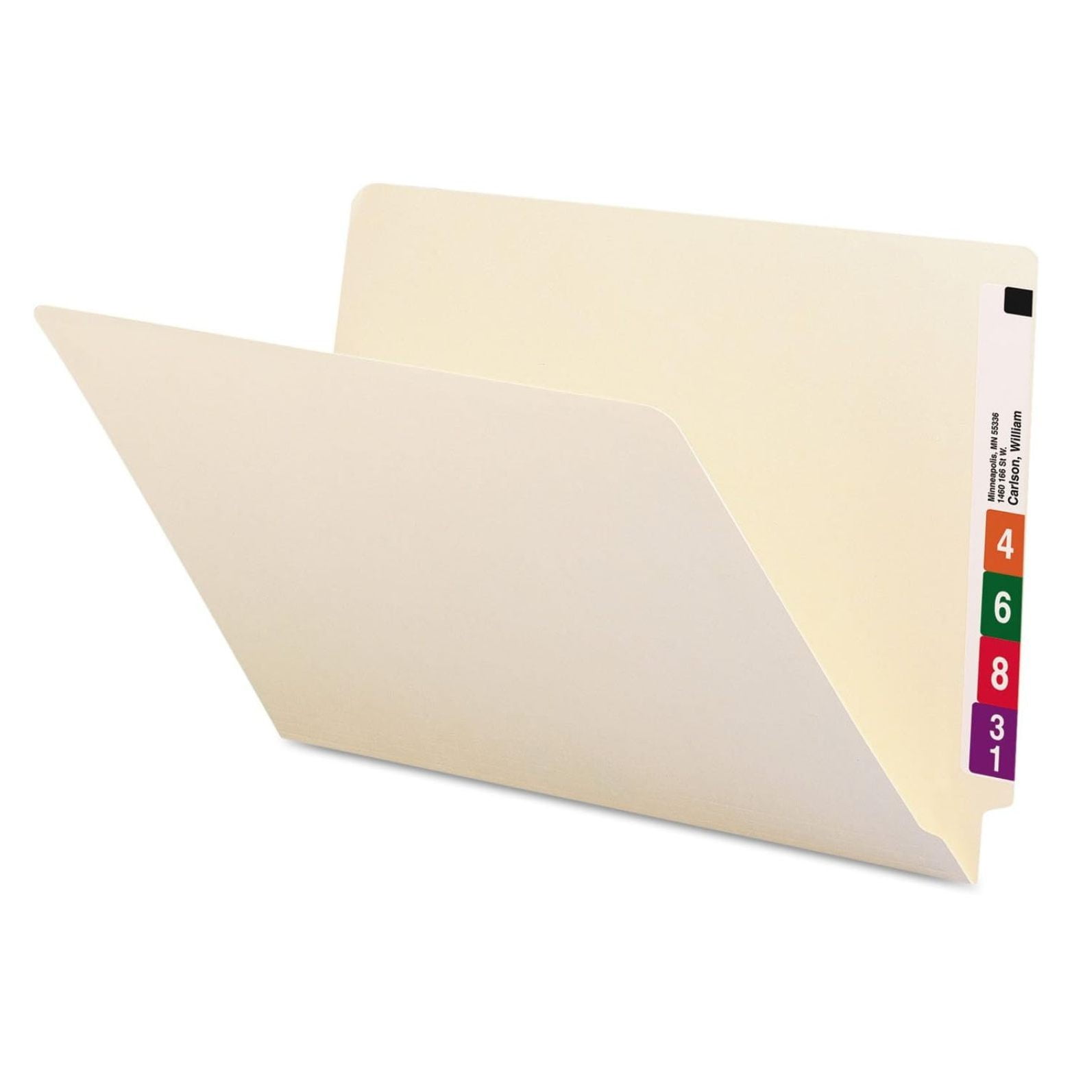 Exlonjet End Tab File Folder, Straight-Cut Tab, Legal Size, Manila, 100 ...