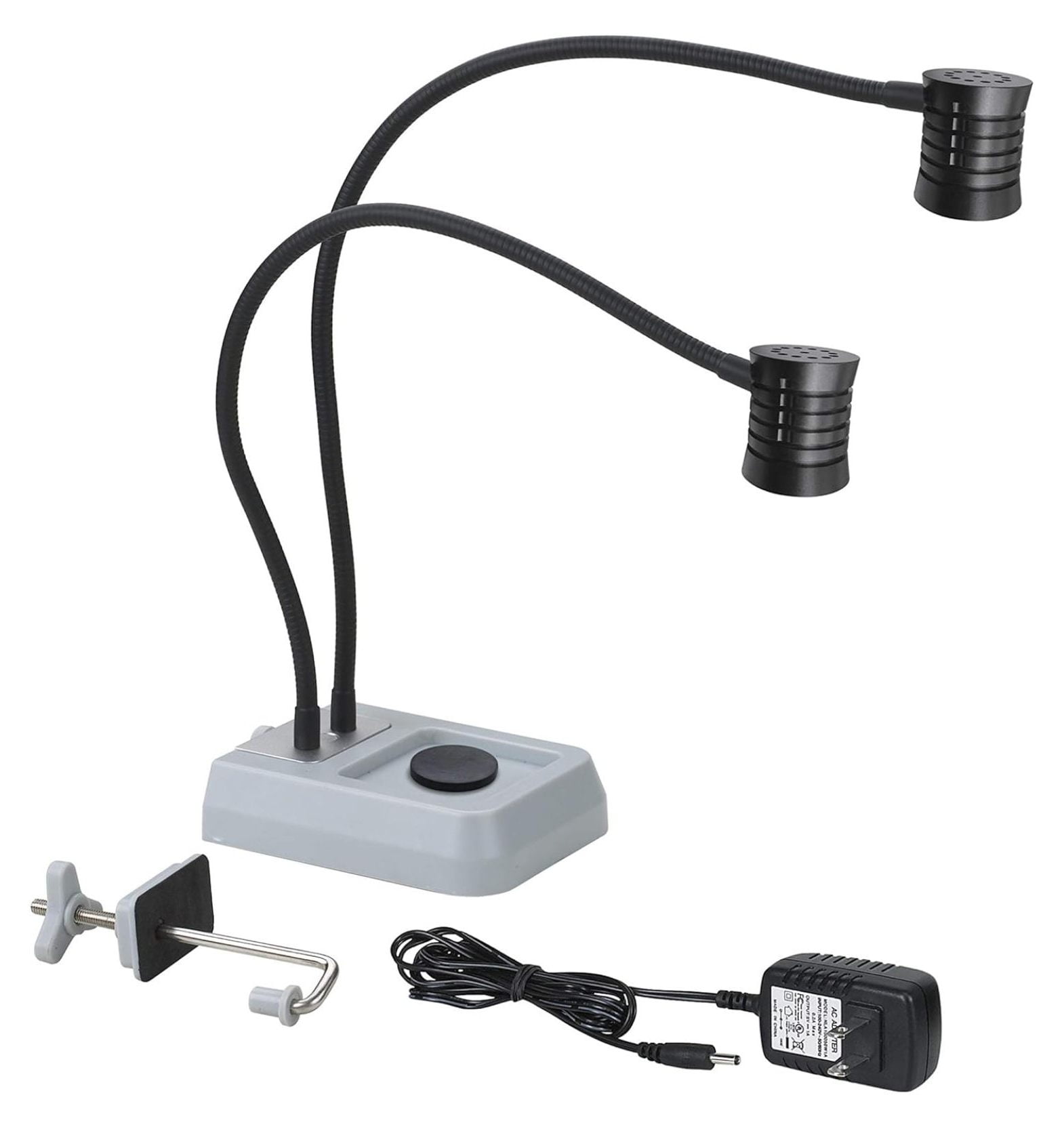 Exlonjet FTL230 Bench Lamp with Dual 220 Lumen LEDs, 1, Black, White ...