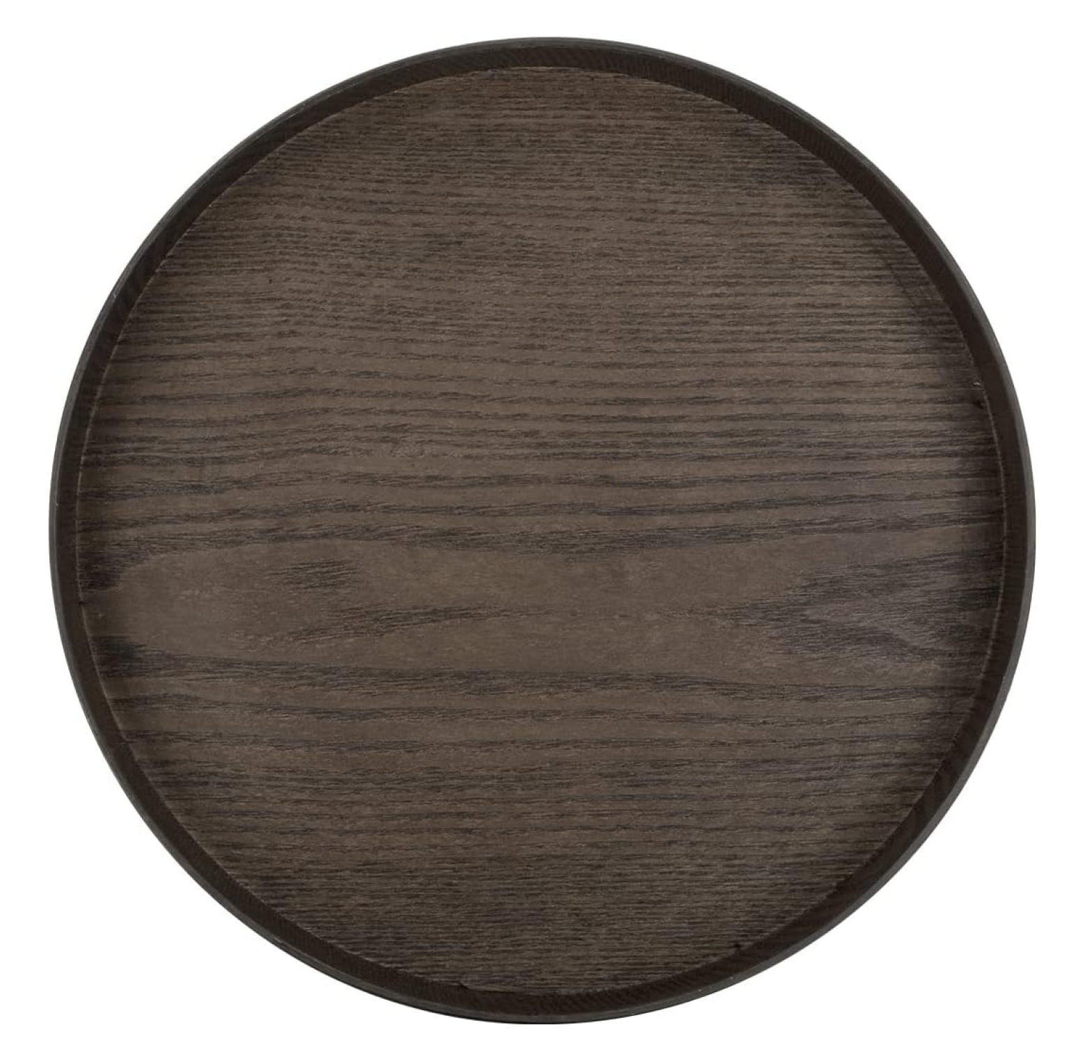 Exlonjet Faux Wood Round Decorative Tray Rustic Wood Tray for Kitchen ...