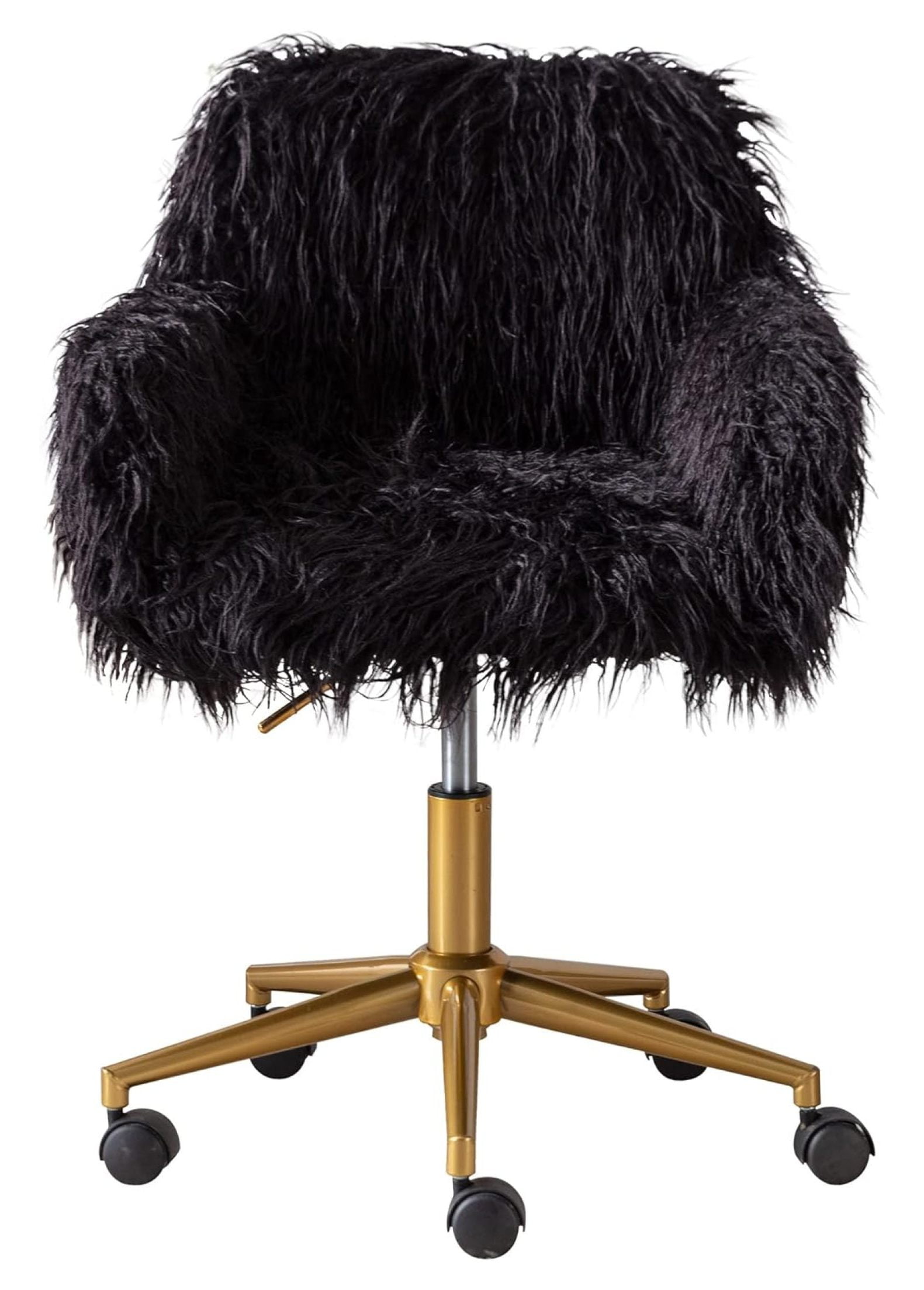 Exlonjet Fluffy Desk Chair, Faux Fur Furry Home Office Chair, Fuzzy ...