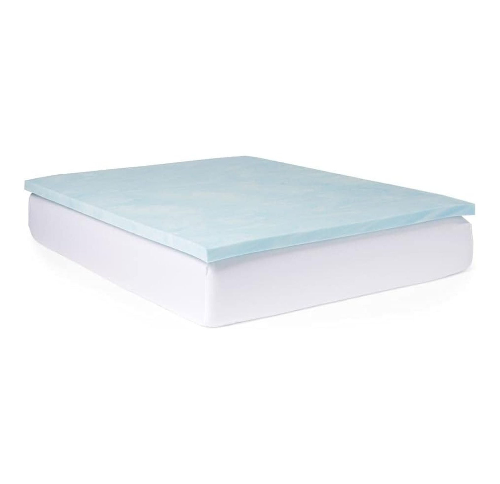 Exlonjet Gel 2-inch Memory Foam and 1.5-inch Fiber Mattress Topper ...