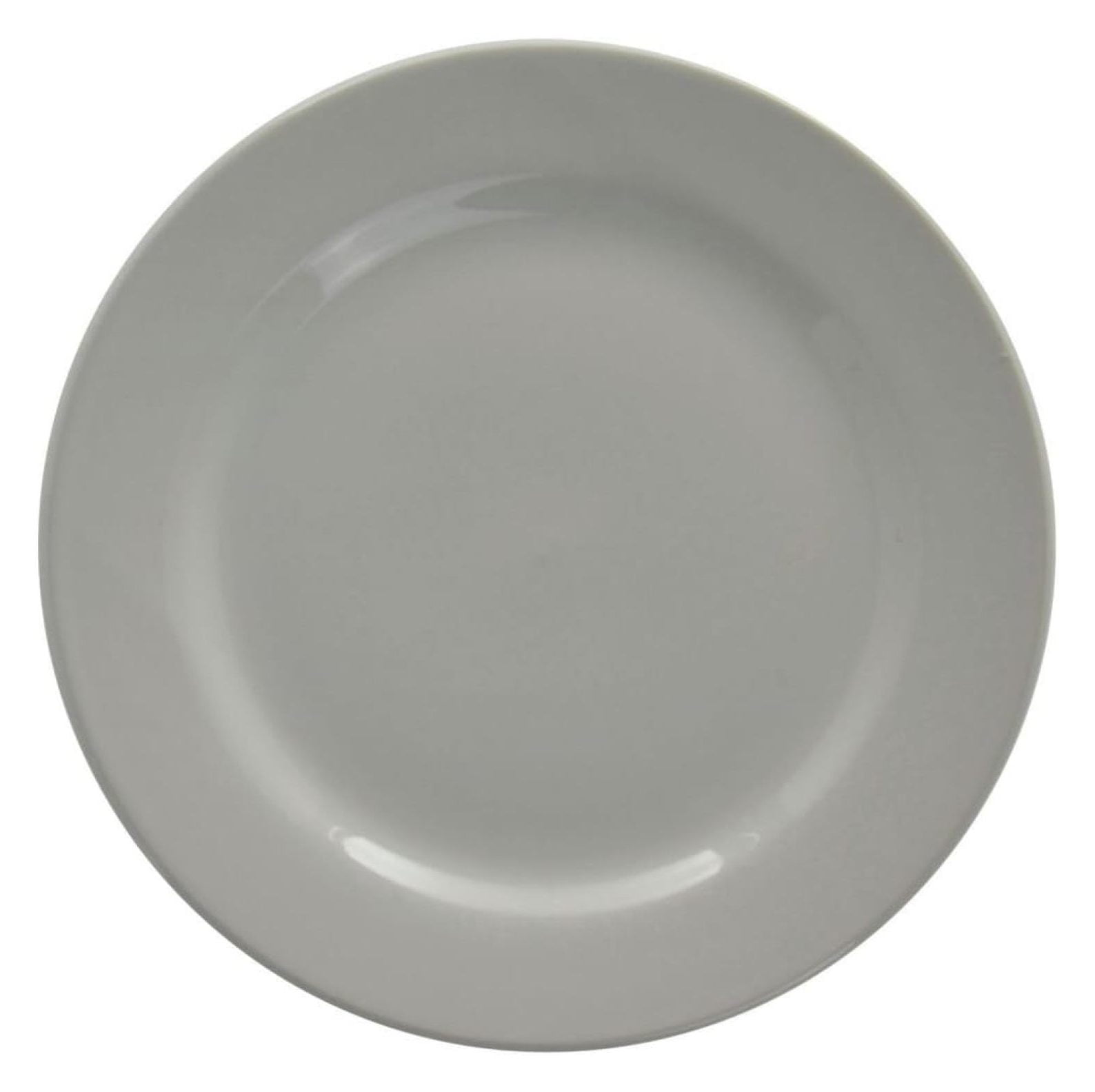 Exlonjet Luncheon Plate with Rolled-Edge Bright White Stoneware - 9 ...