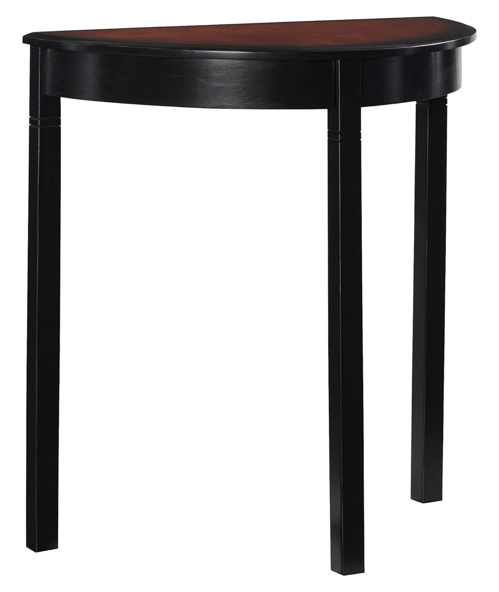 Exlonjet Lune Black Wood Console Camden Table, 26" w x 13" d x 28" h ...