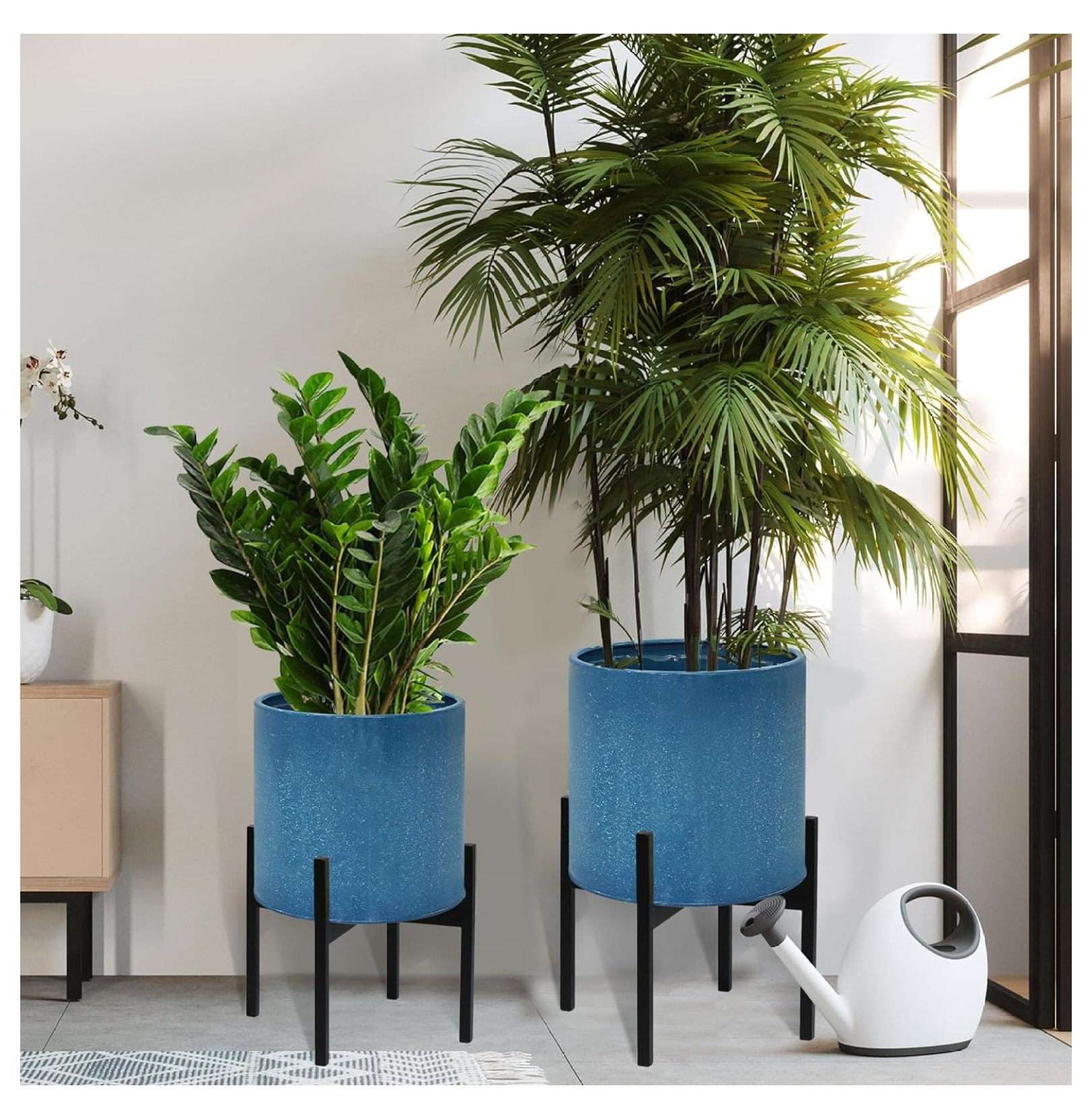 Exlonjet Modern Plant Pots, Indoor Large Planters with Stand ...