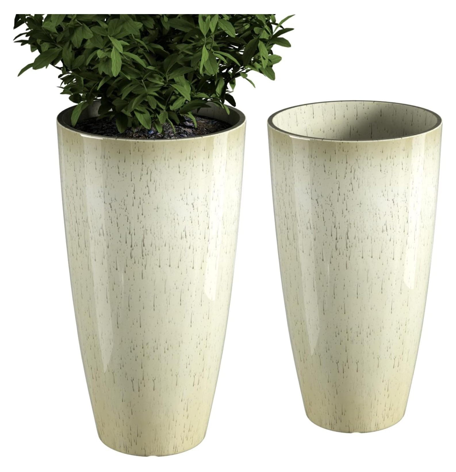 Exlonjet Planters for Outdoor Plants Set of 2 Pack 21 inch,Tall Indoor ...
