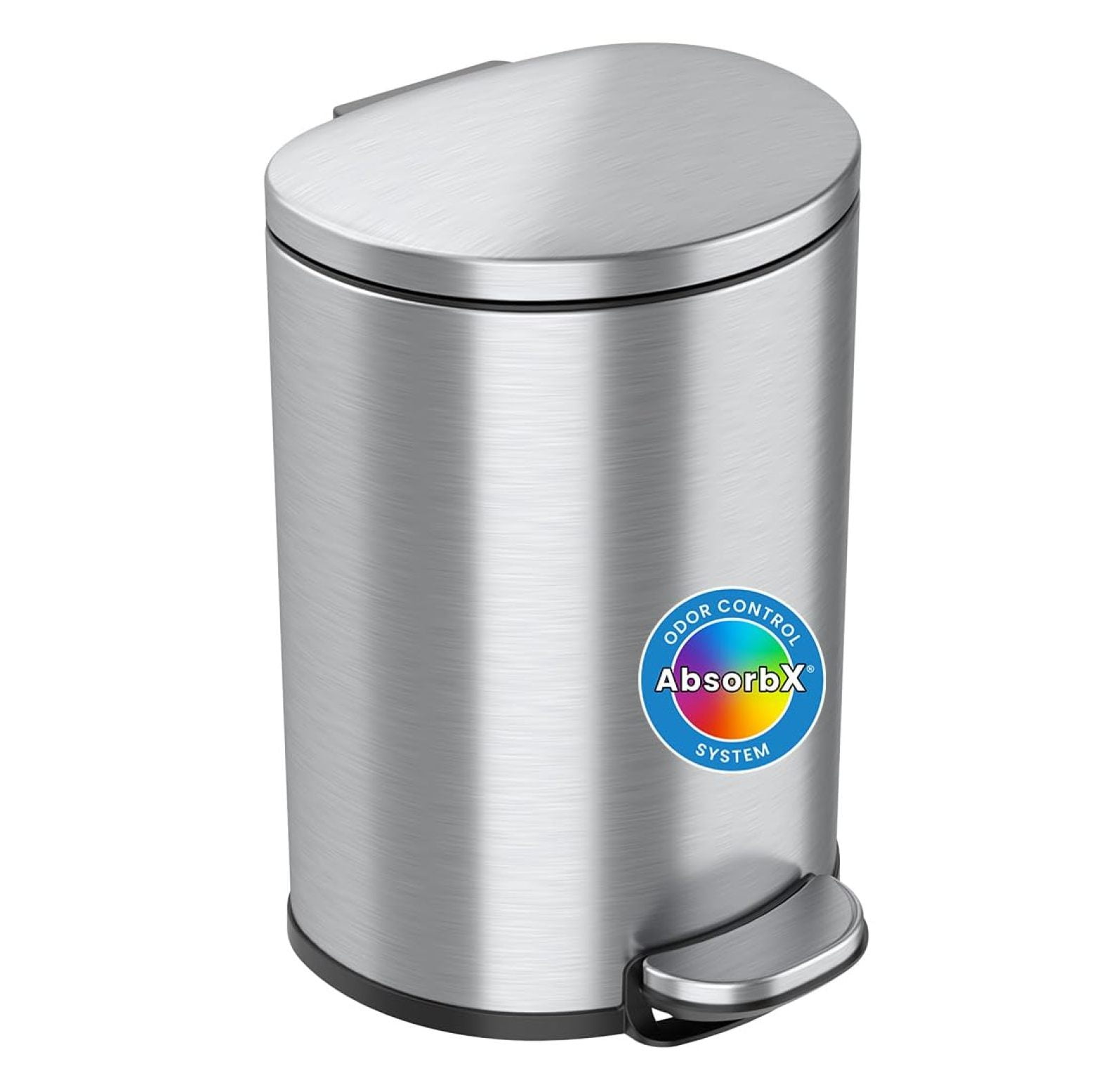 Exlonjet SoftStep 3 Gallon Small Semi-Round Bathroom Step Trash Can ...