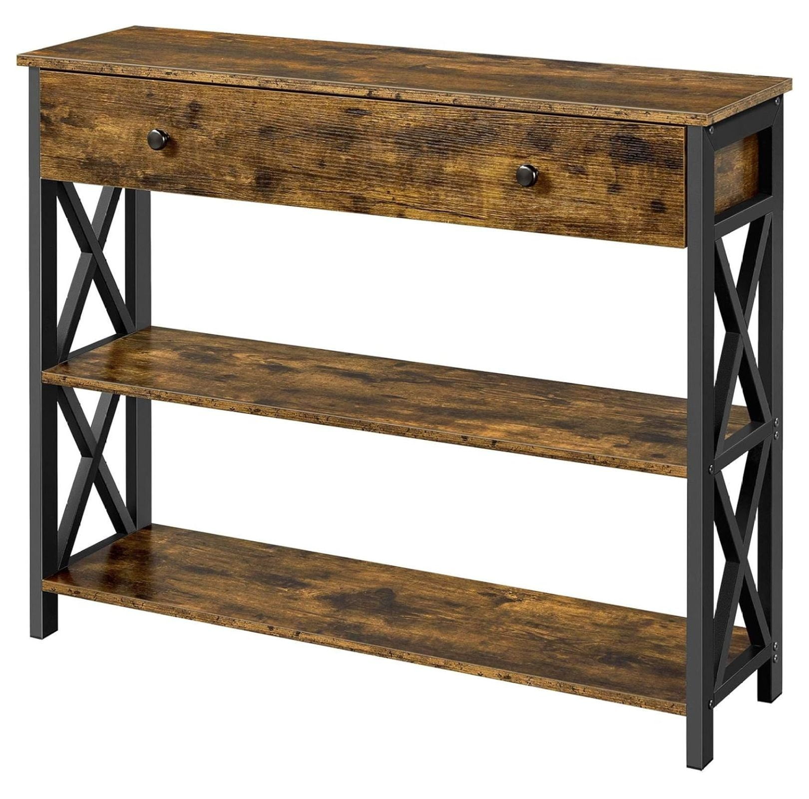 Exlonjet Wood Console Table with Drawer & Storage for Living Room ...