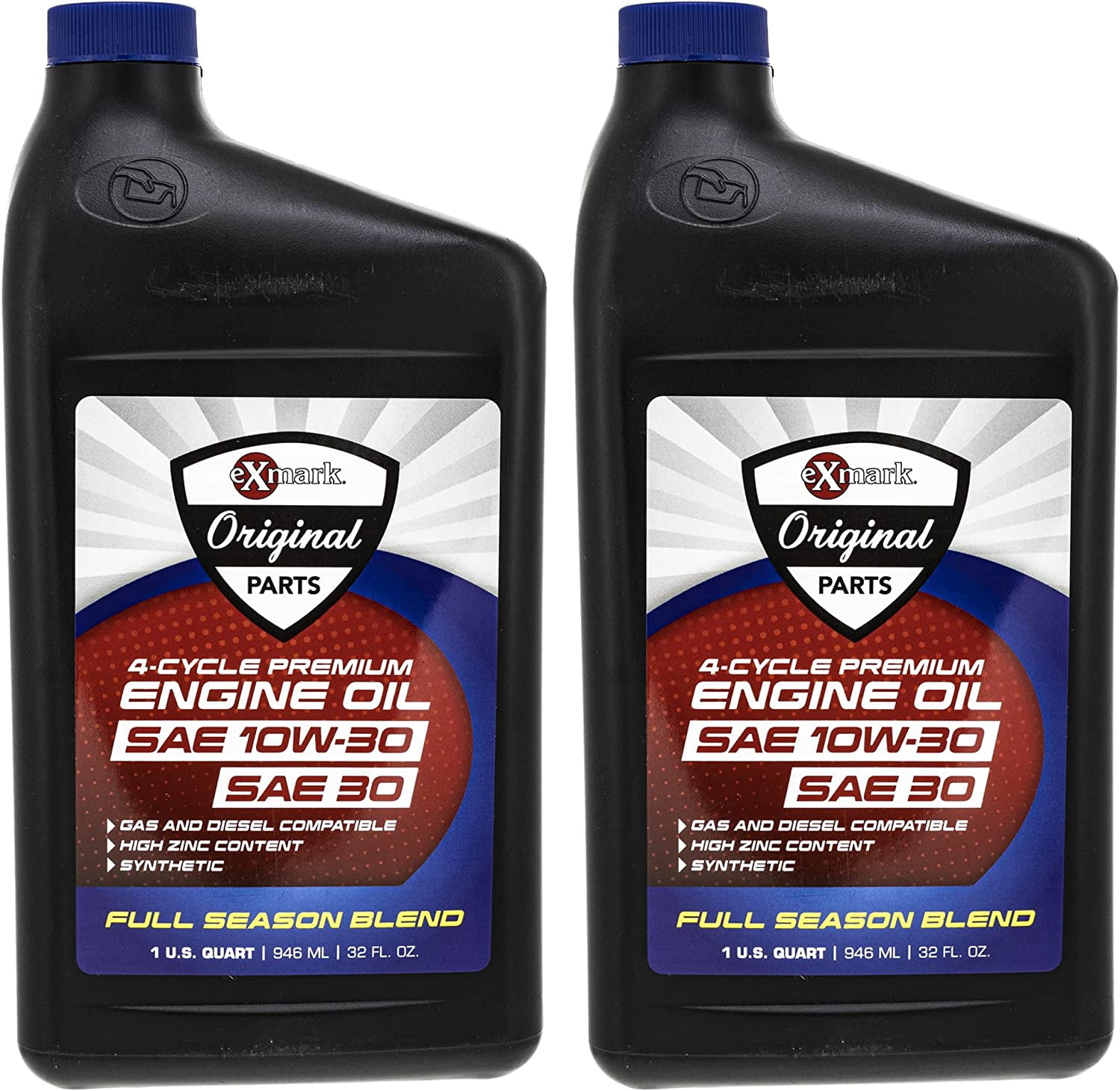 Exmark 135-2566 Engine Oil 10W-30 Full Synthetic Quart Bottle 2 Pack ...
