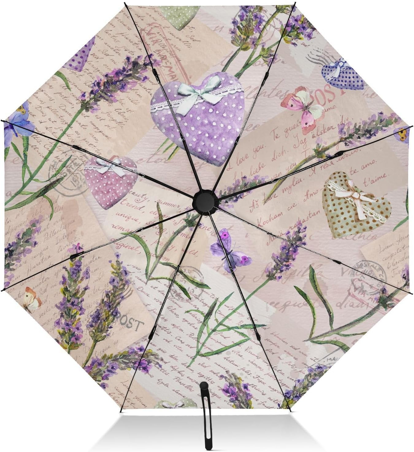 Exnundod Folding Umbrellas Watercolor Butterflies Inverted Umbrella ...