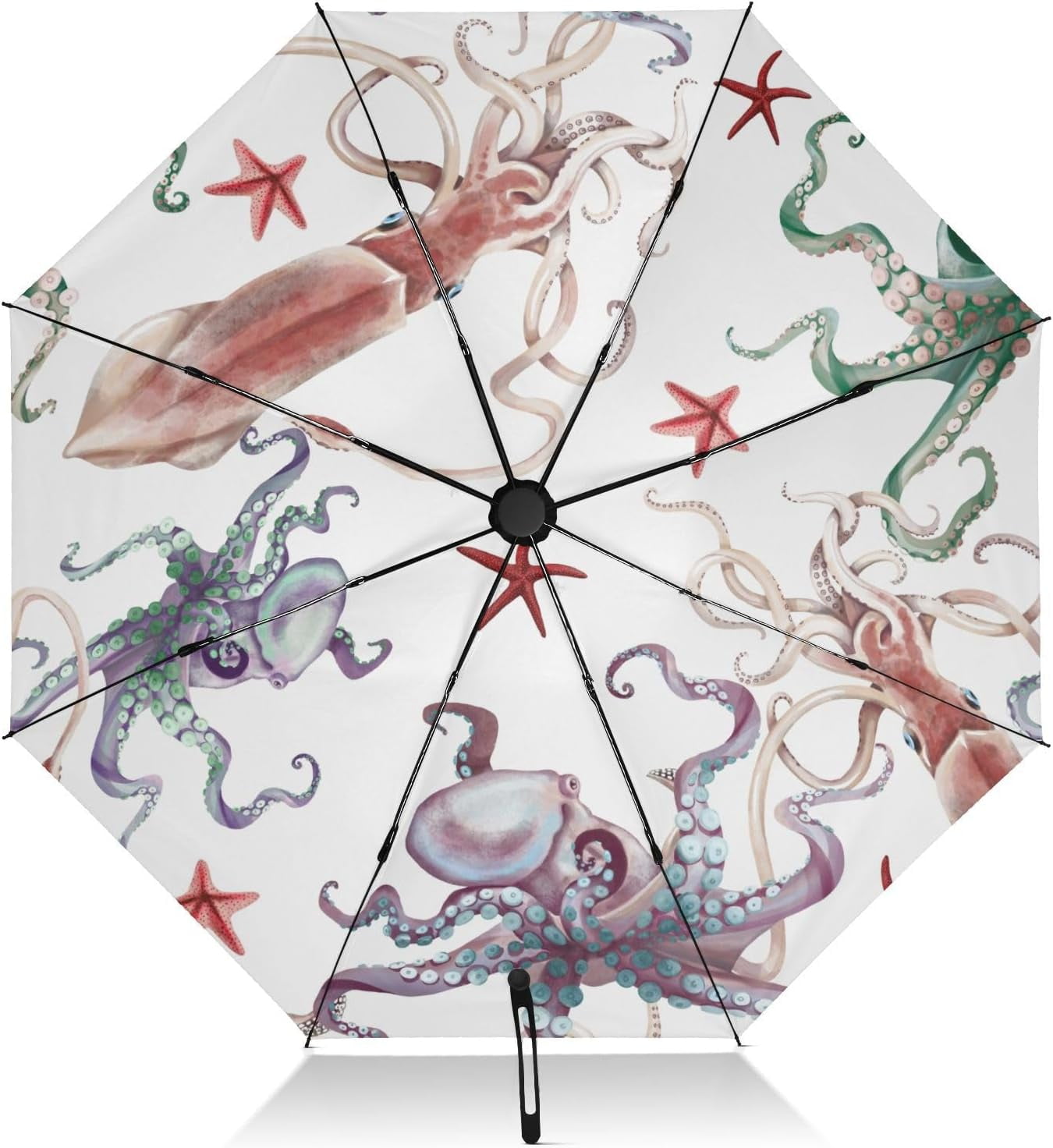 Exnundod Folding Umbrellas White Starfish Sandy Beach Inverted Umbrella ...