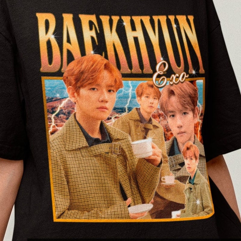 Exo Baekhyun Retro Classic T-shirt - Kpop Bootleg Shirt - Kpop Merch ...