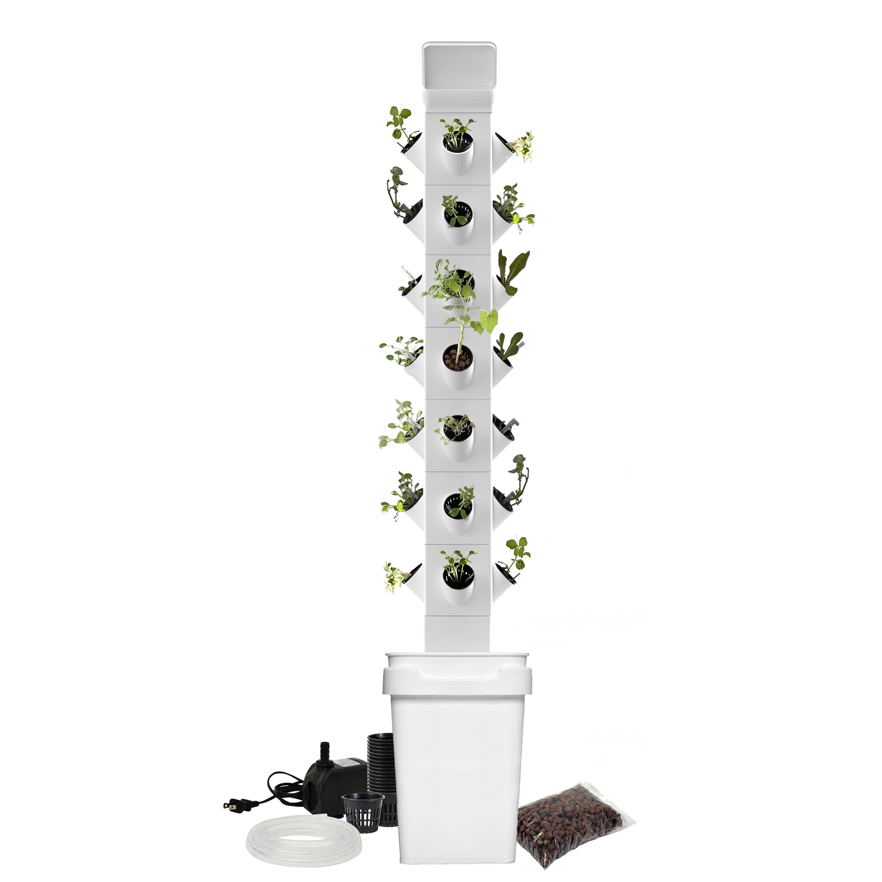 Exo Hydroponics 7 Tier Indoor Garden Planter, 28 Stacking Pots ...