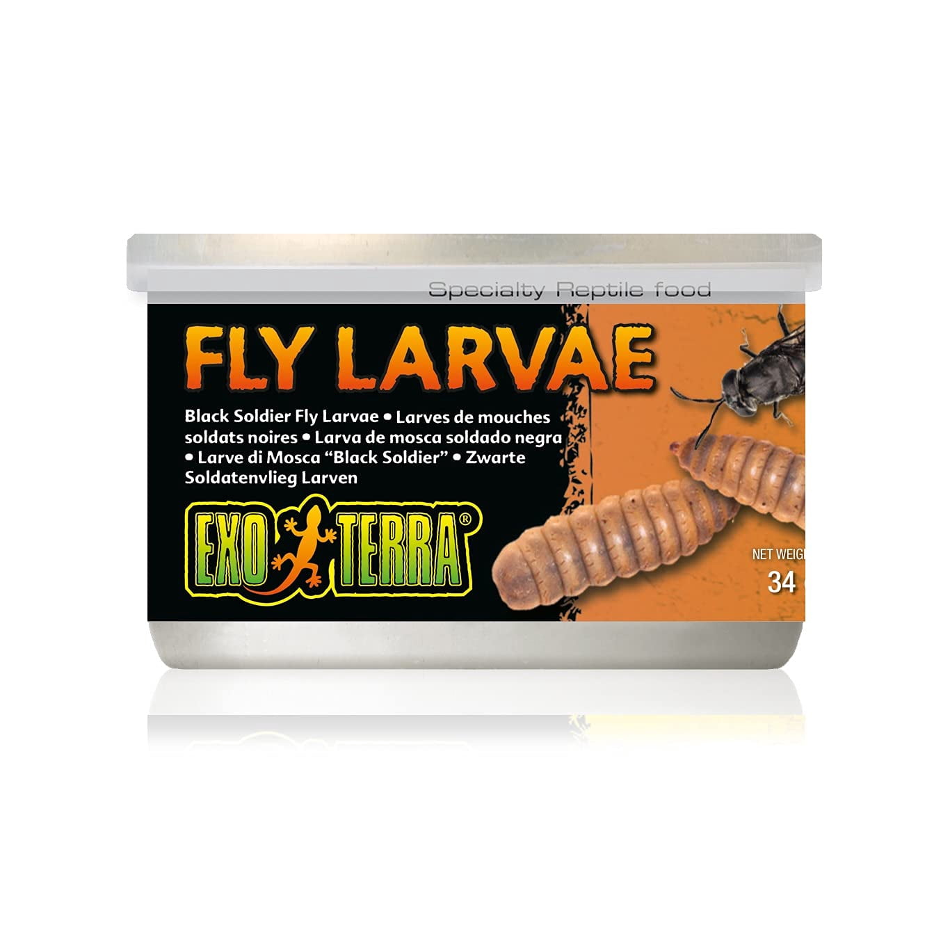 Exo Terra Specialty Reptile Food, HYZ01 Canned Black Soldier Fly Larvae ...