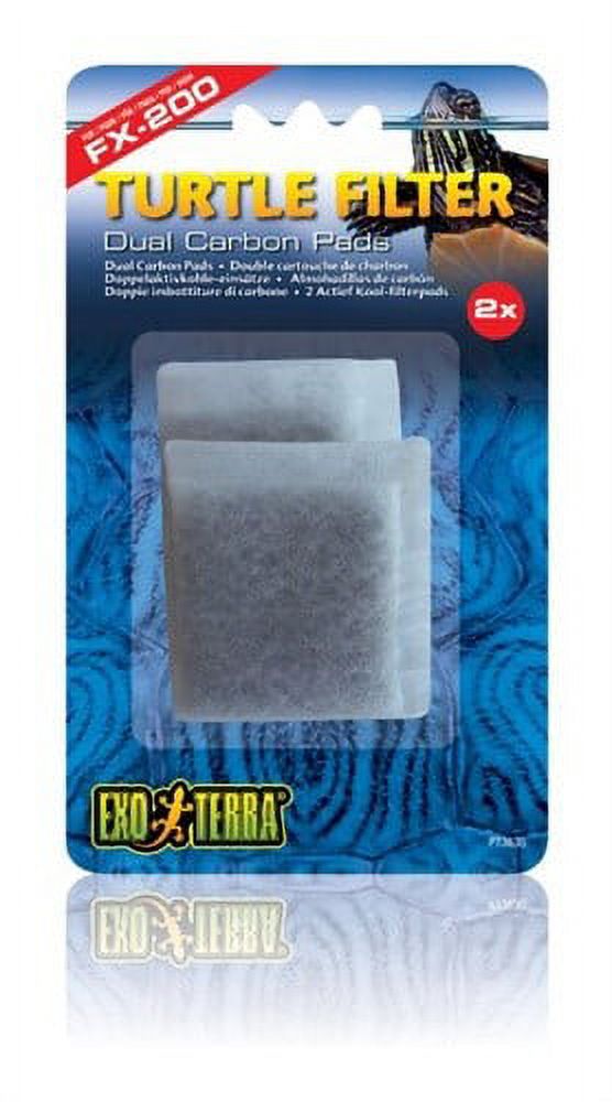 Exo Terra Turtle Filter Carbon Pads (2 Pack) - Walmart.com
