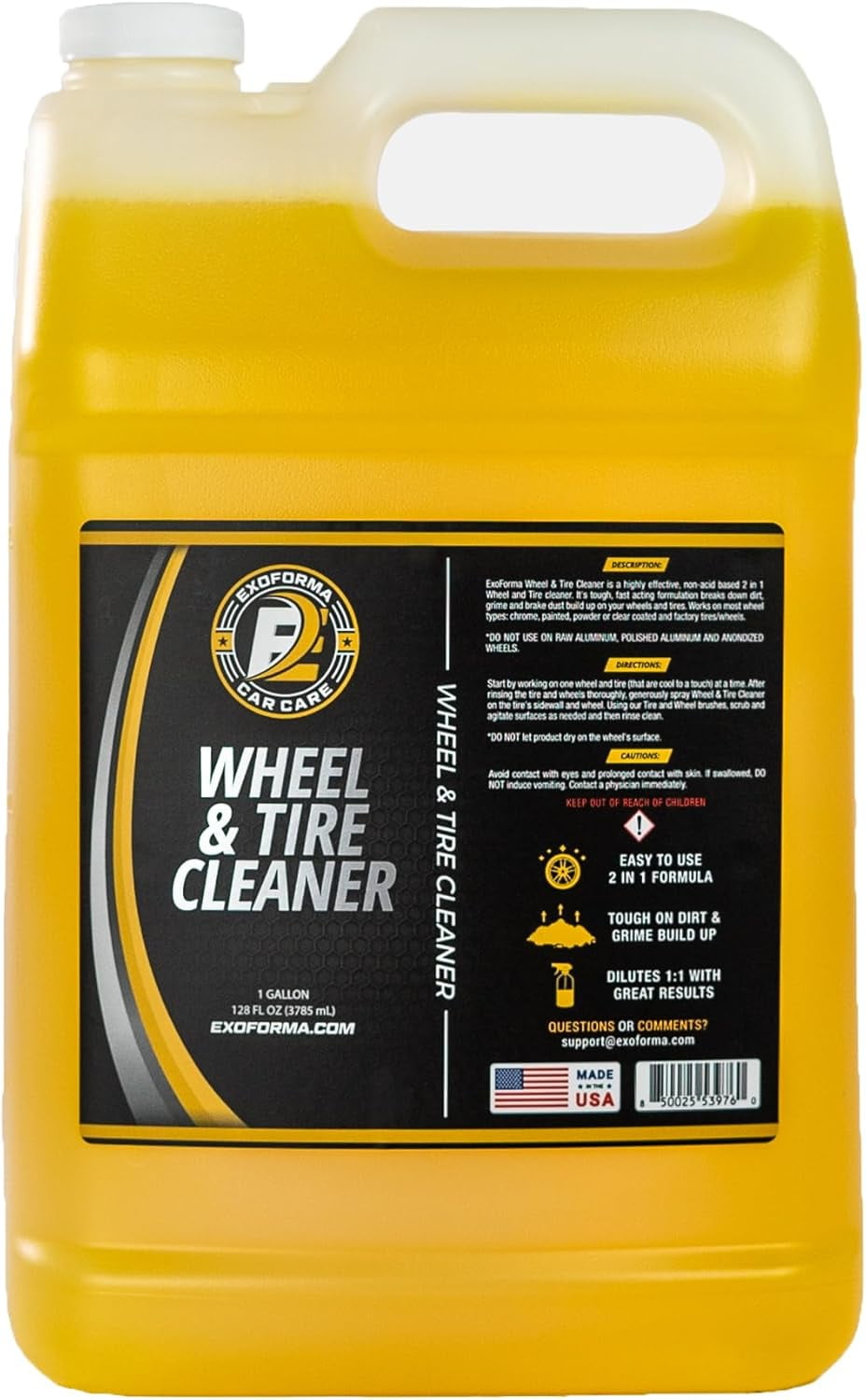 ExoForma Wheel & Tire Cleaner - Removes Built-Up Brake Dust, Dirt ...