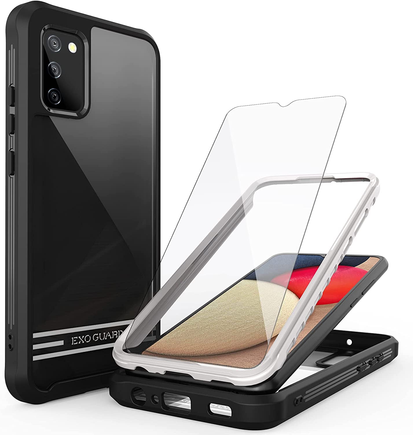 ExoGuard For Samsung Galaxy A02S Case,Clear Hard Back Full Body Case ...
