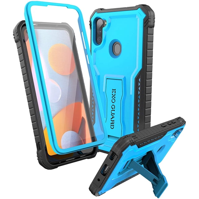 ExoGuard For Samsung Galaxy A11 Case, Phone Case with Screen Protector and Kickstand (Blue ...