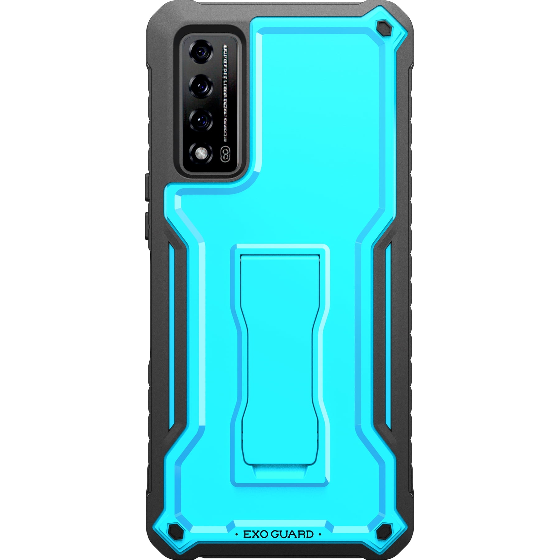 ExoGuard For TCL Stylus 5G Case, Rubber Shockproof Full-Body Phone Case with Kickstand (Blue ...