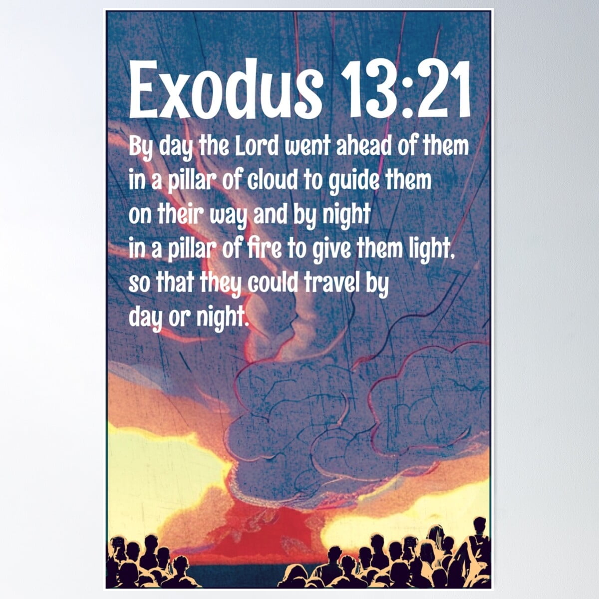 Exodus 13:21 Poster Wall Art, Modern Wall Decor For Living Room Bedroom ...