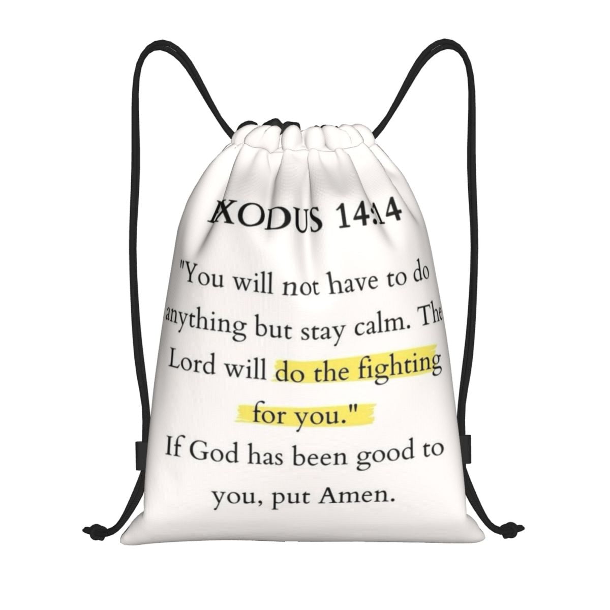 Exodus 14:14 Drawstring Backpack Sports Gym Sackpack With Water ...