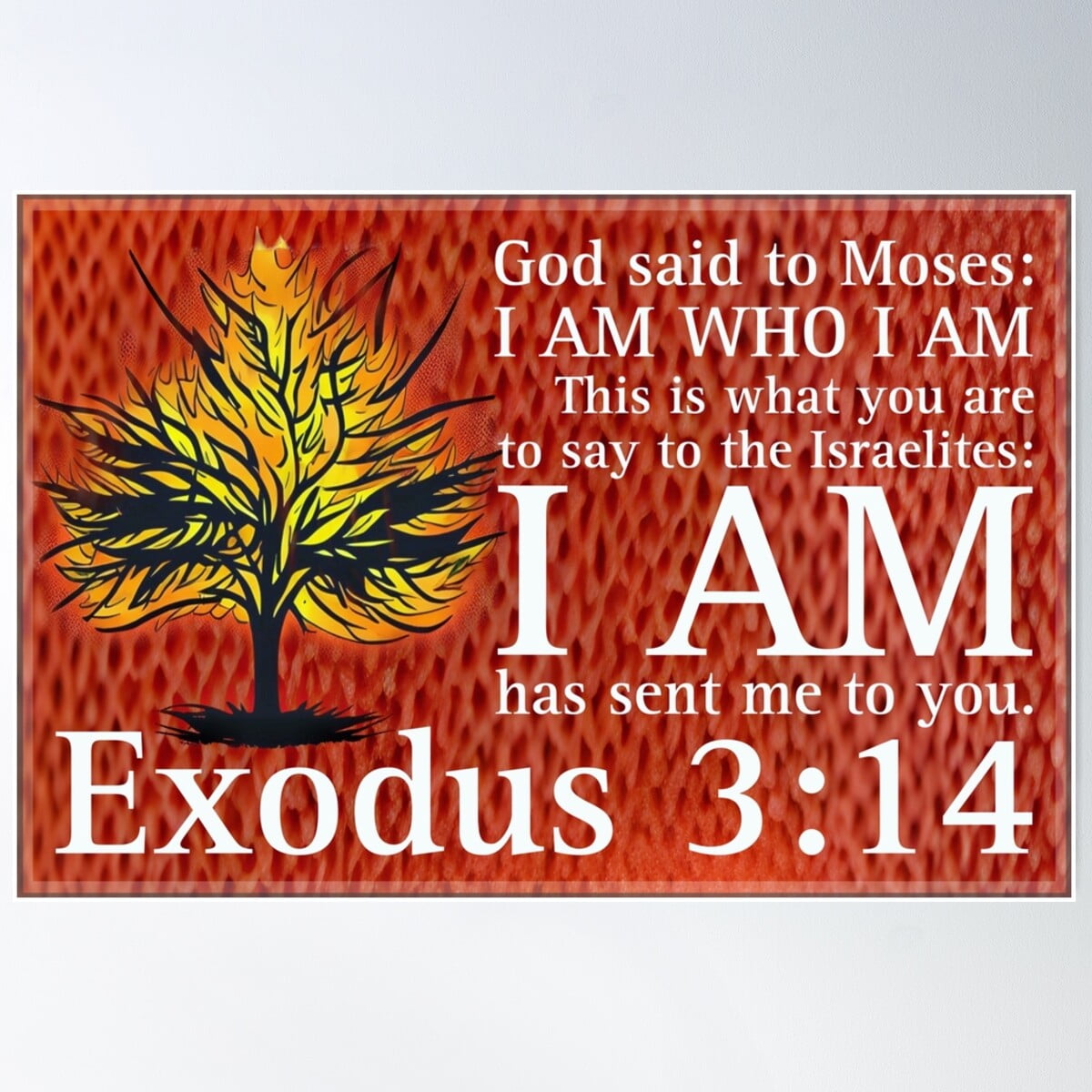 Exodus 3:14 Poster Wall Art, Modern Wall Decor For Living Room Bedroom, 16x24 UNFRAMED - Walmart.com