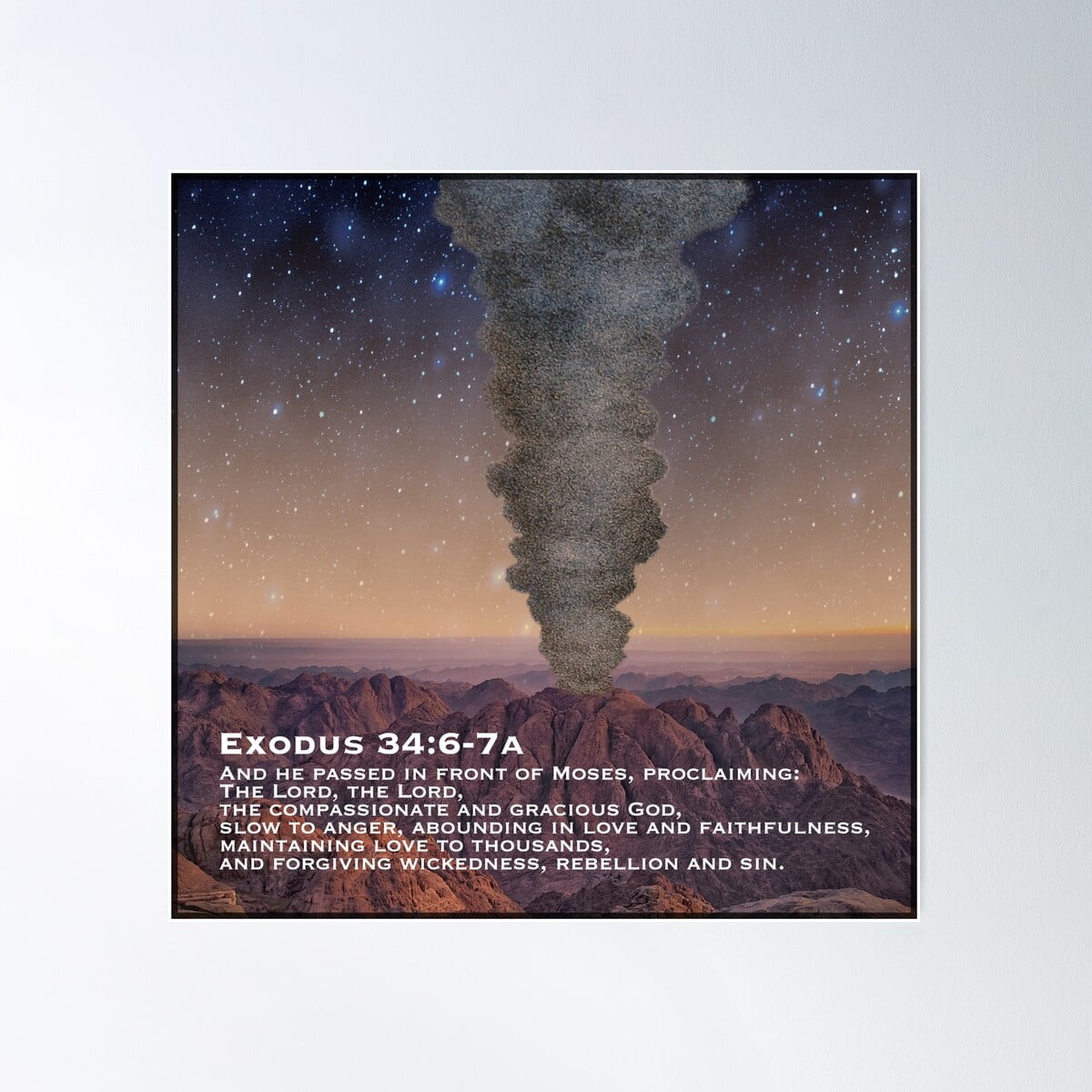 Exodus 34:6-7A Poster Wall Art, Modern Wall Decor For Living Room ...