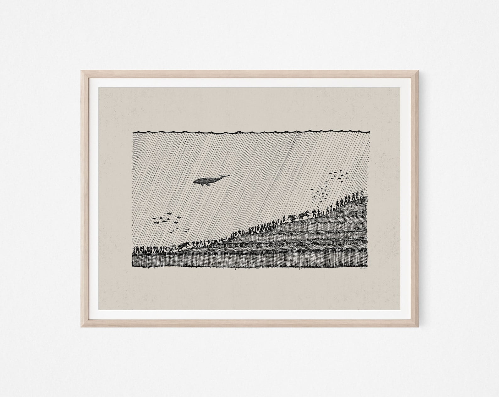 Exodus Crossing Poster and Canvas, Moses Parting the Red Sea, Bible ...