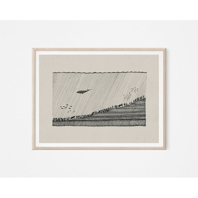 Exodus Crossing Poster and Canvas, Moses Parting the Red Sea, Bible ...