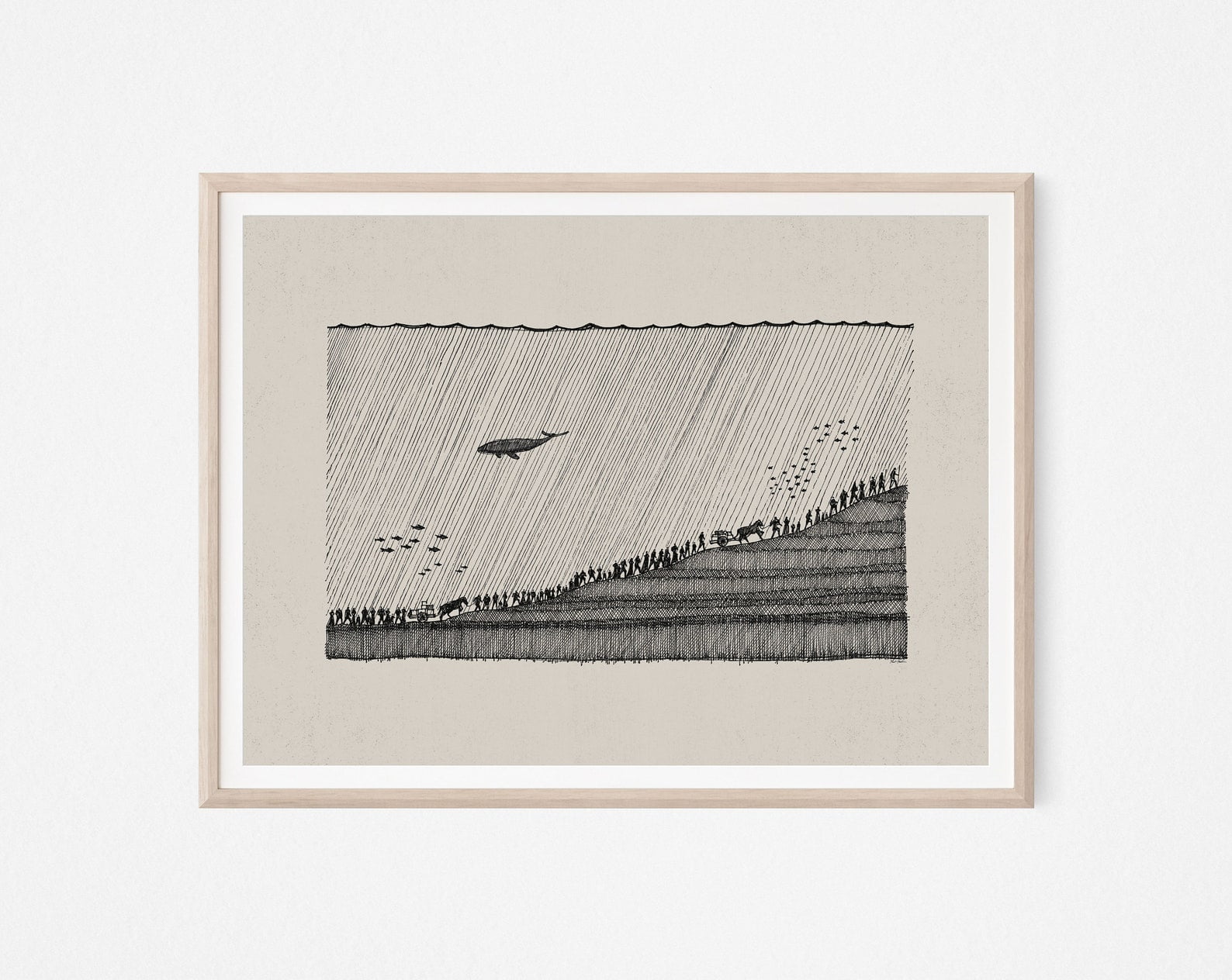 Exodus Crossing Poster and Canvas, Moses Parting the Red Sea, Bible ...