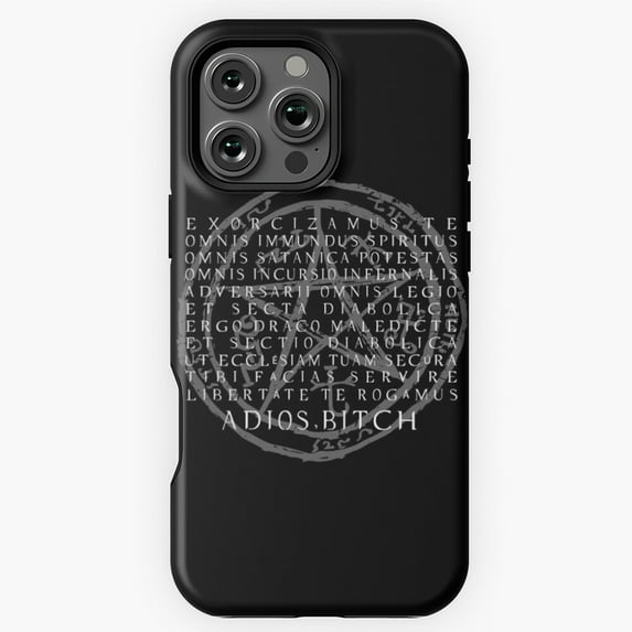 Exorcism Horror Inspired Quote Design iPhone Case 17 16 15 14 13 12 11 ...