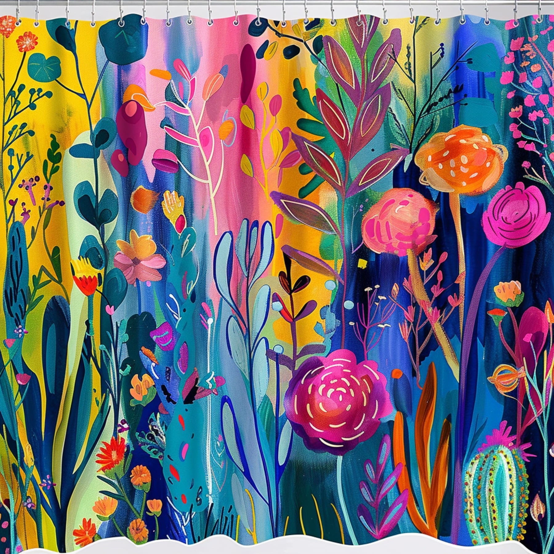Exotic Australian Garden Shower Curtain Vibrant Floral Design For Home