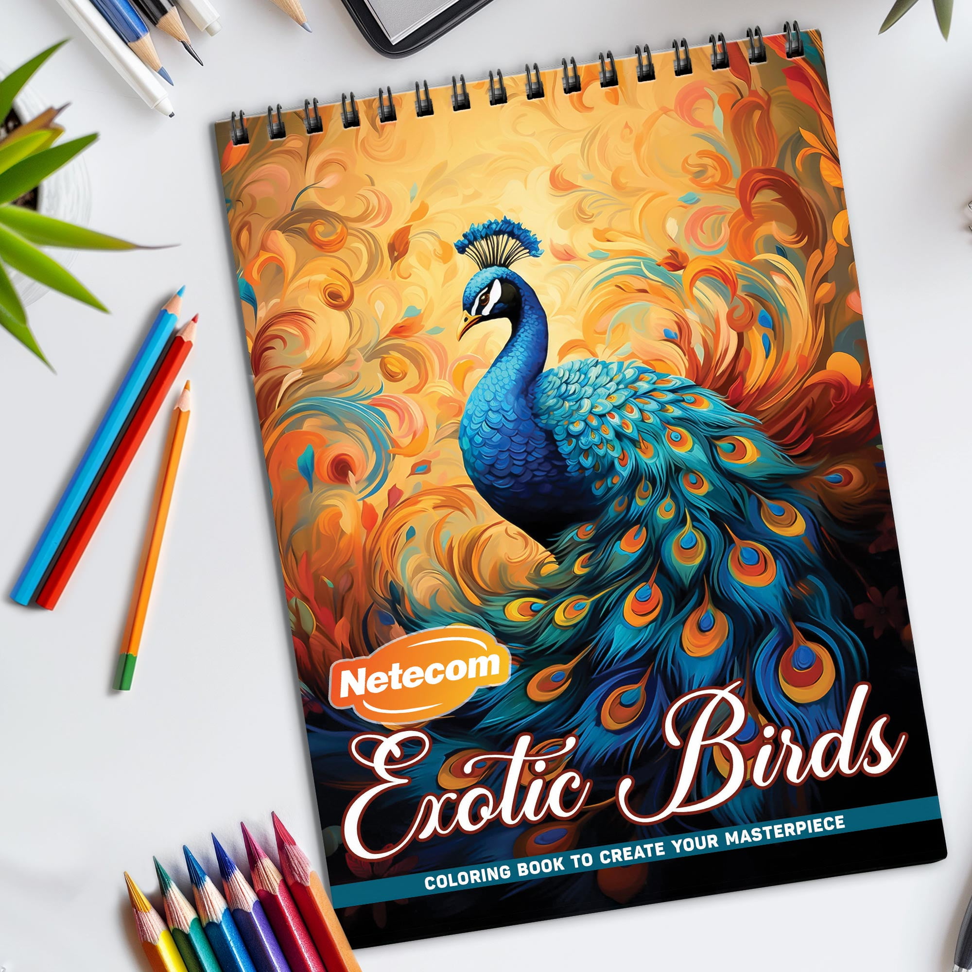 Netecom Cute Critters Coloring Book Spiral Bound for Adult, Premium ...
