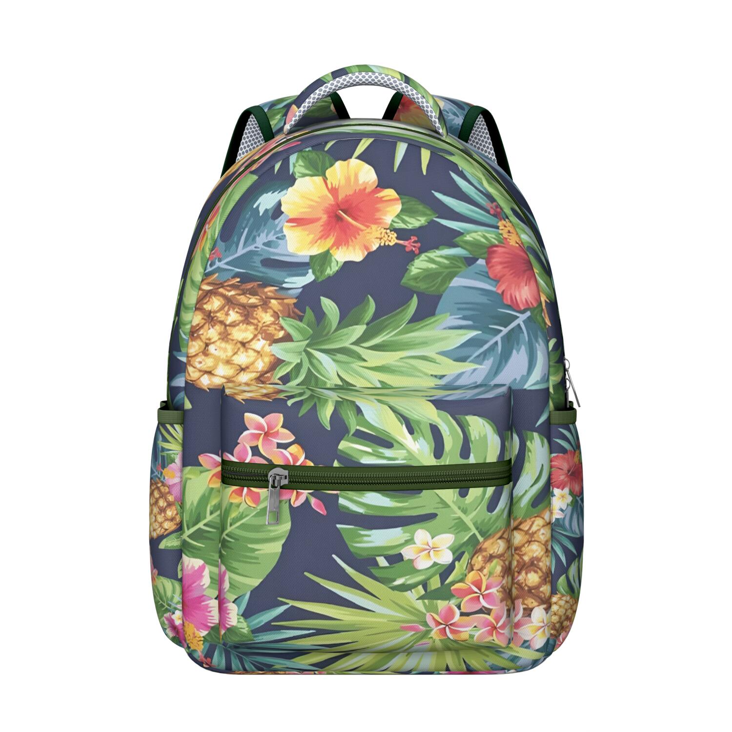 Exotic Botanical School Backpack Tropical Floral Hawaiian Print Jungle ...