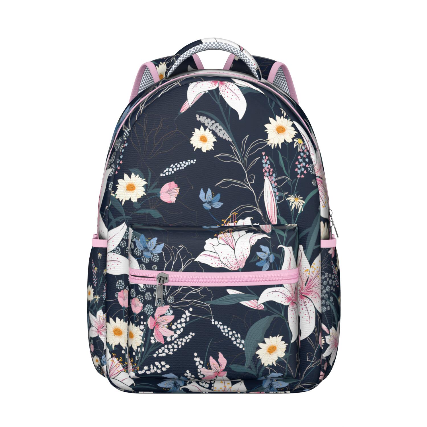 Exotic Botanical School Backpack Tropical Floral Hawaiian Print Jungle ...