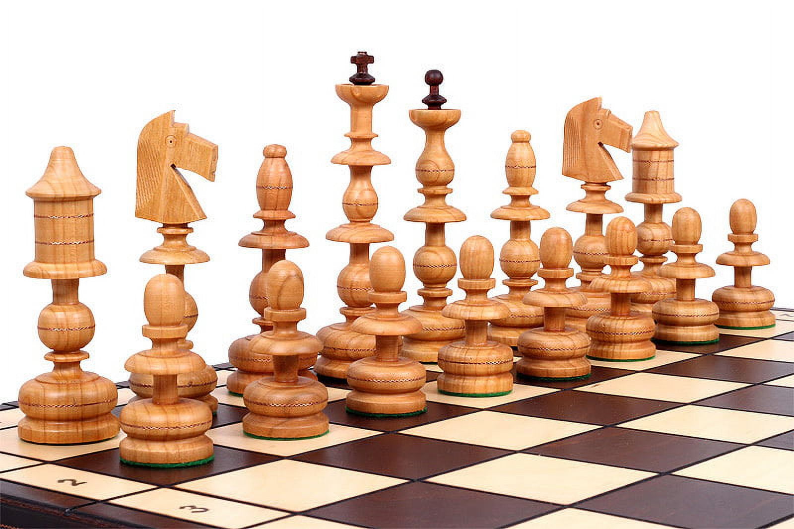 Exotic Chess Set, Hand Craved Wood Chess Pieces, Chess Board & Storage ...