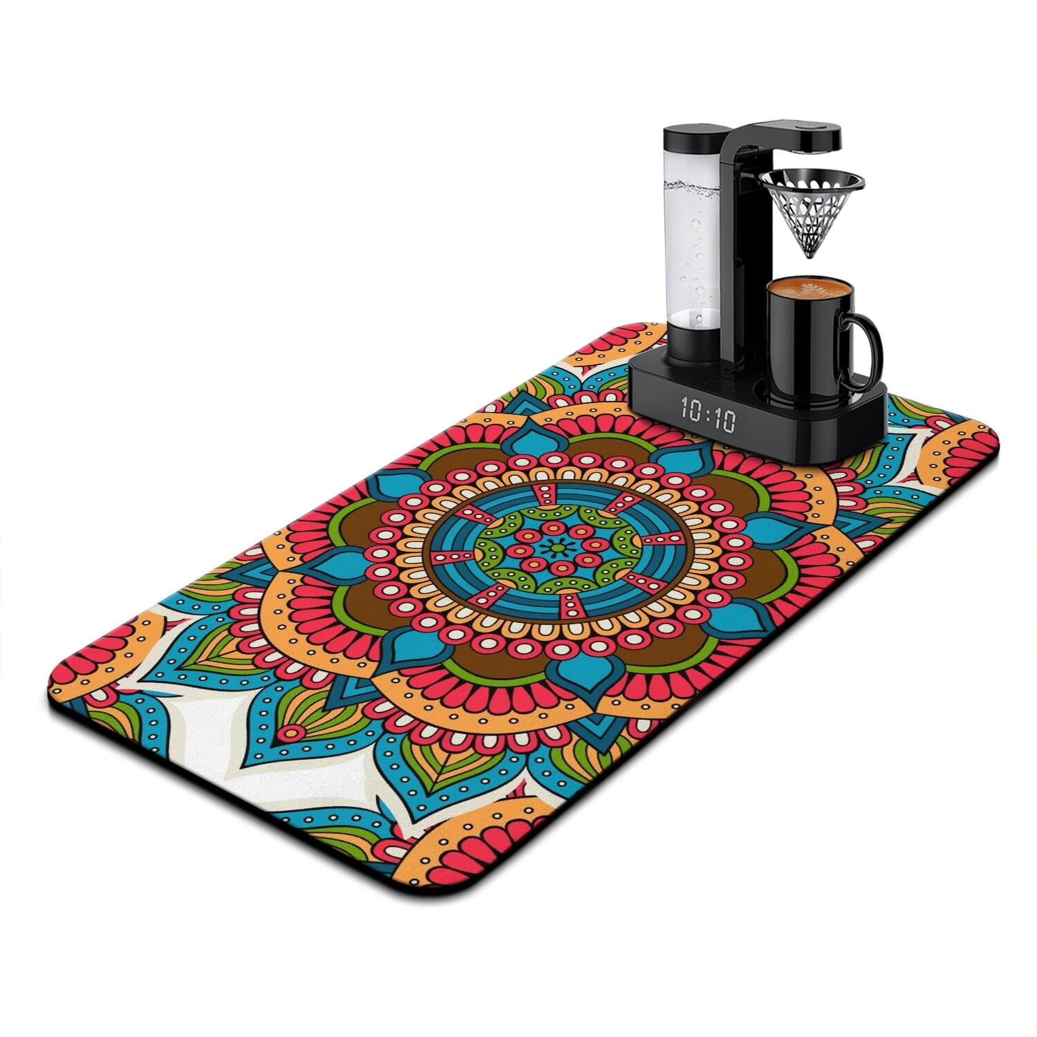 Exotic Cultural Coffee Maker Mat - 4-Layer Multipurpose Mat with ...