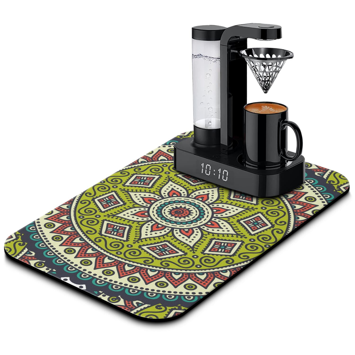 Exotic Cultural Coffee Station Mat - Multipurpose Absorbent Mat with ...