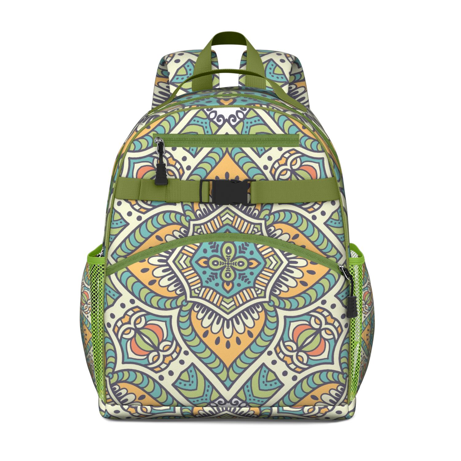 Exotic Cultural Mandala Backpack - Spine-Protecting School Bag for ...