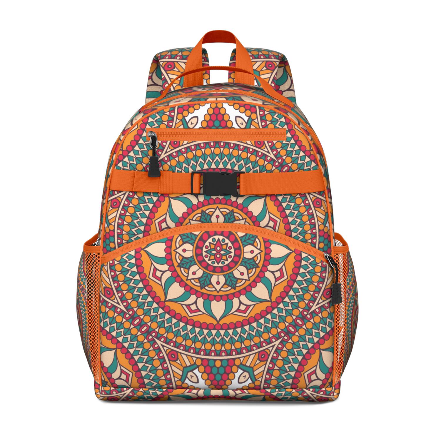 Exotic Cultural Mandala Backpack - Spine-Protecting School Bag for ...