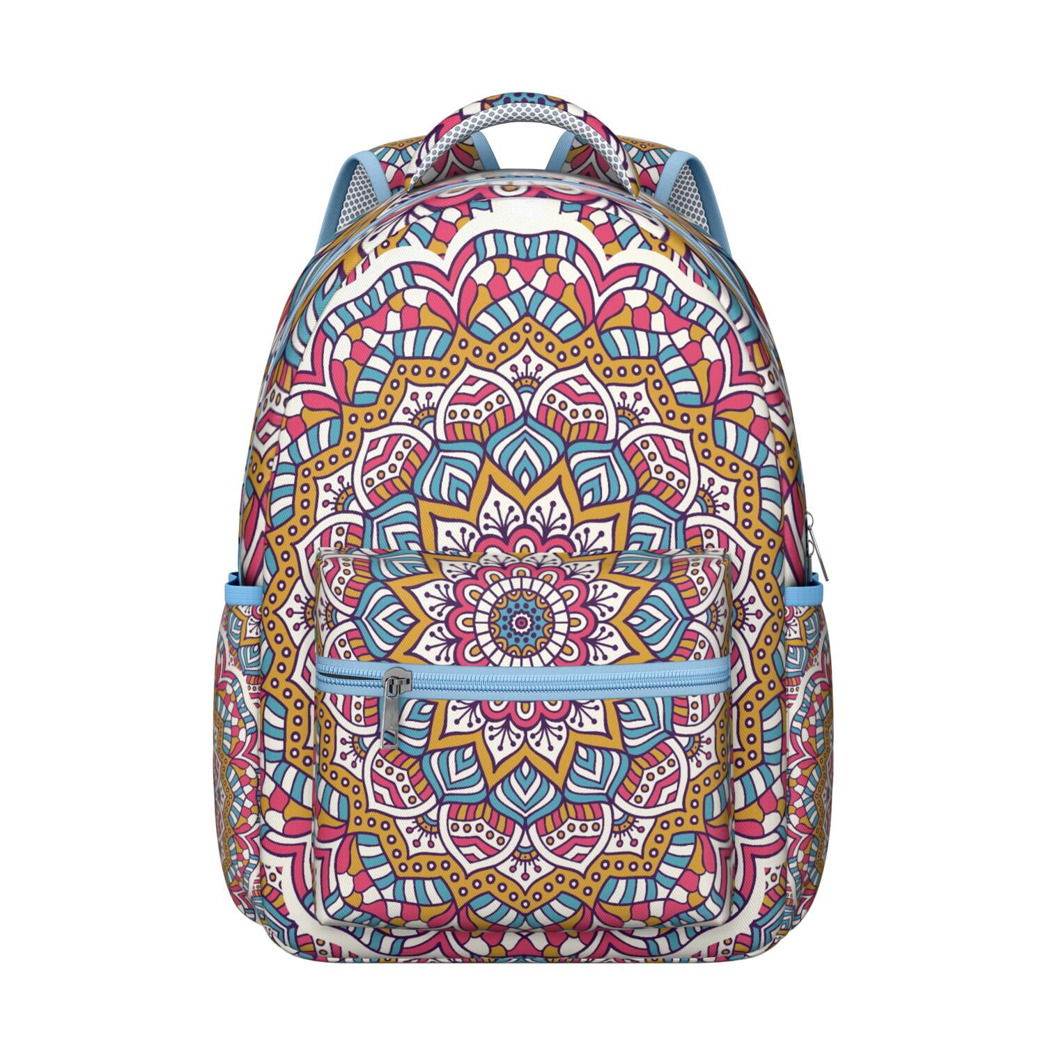 Exotic Cultural Mandala Backpack for Students Durable and Adjustable ...