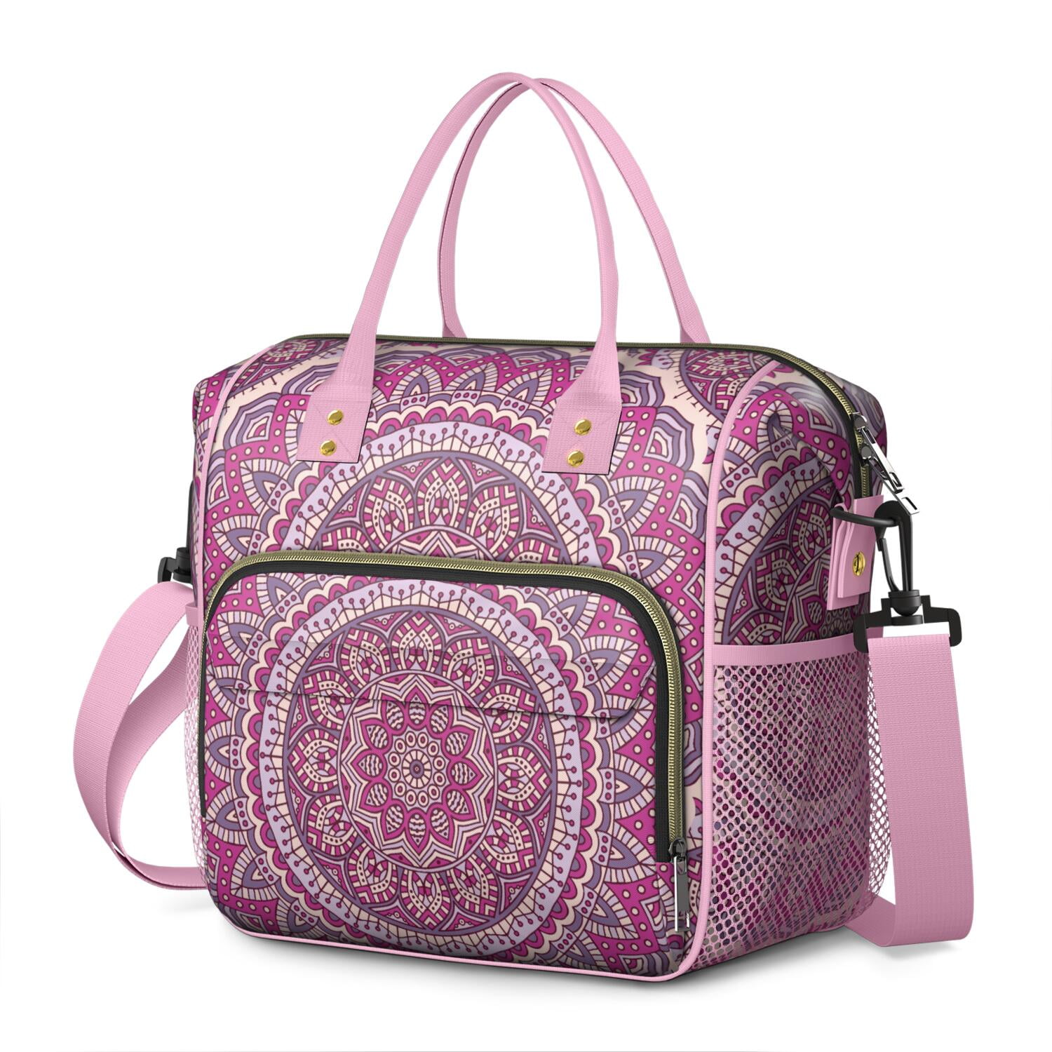 Exotic Cultural Mandala Thermal Lunch Bag - Reinforced Handles & Splash-Resistant Shell for ...