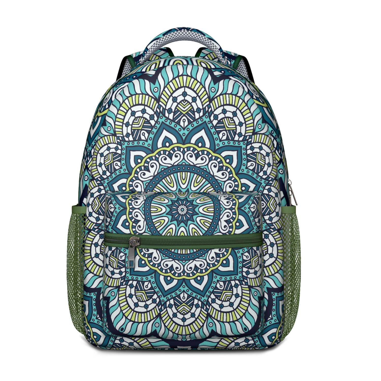 Exotic Cultural Mandala Waterproof School Bag - Ergonomic Backpack for ...