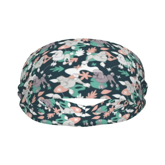 Exotic Cute Poodle Dog Pink Headbands for Women/Men, Elastic Wide Soft ...