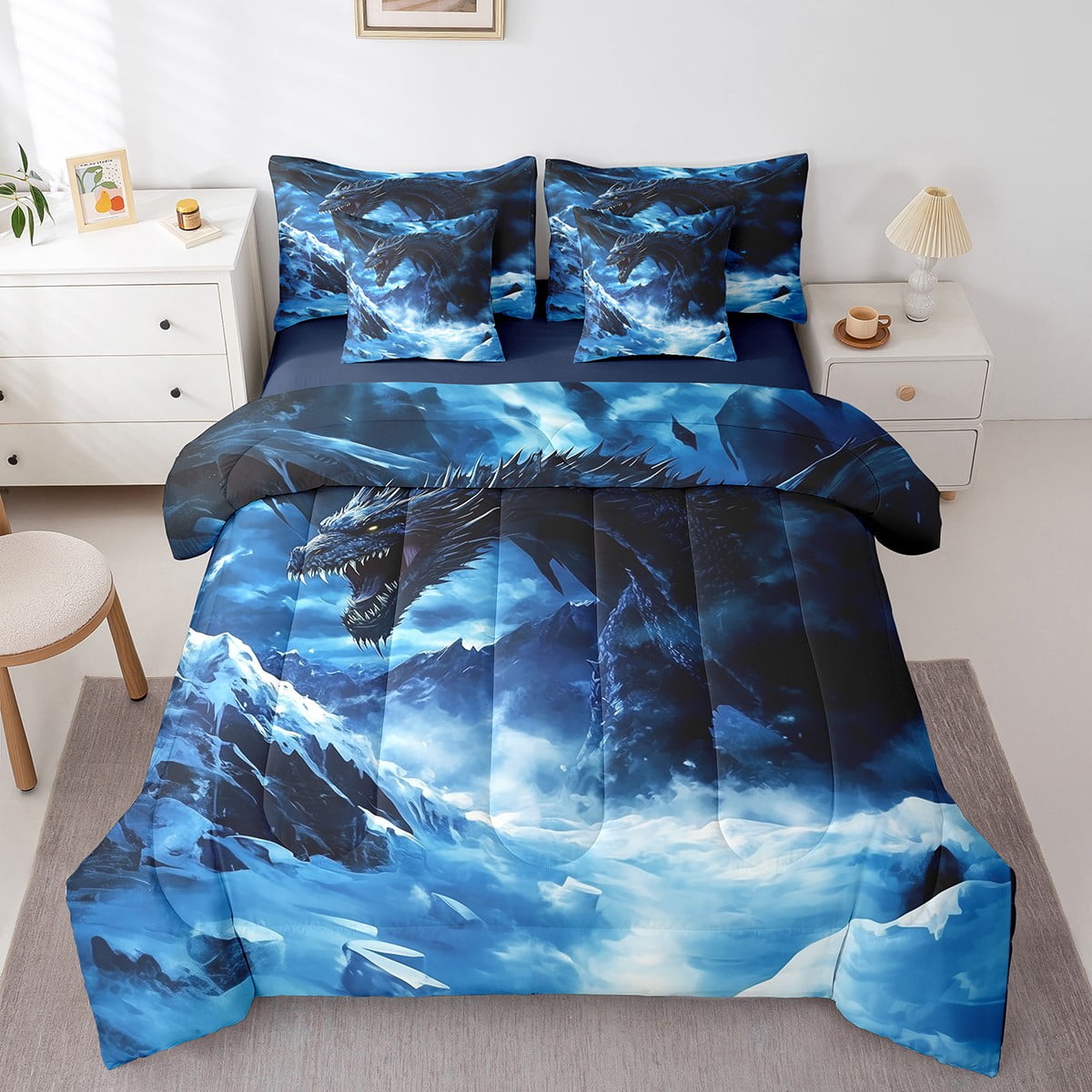 Exotic Dragon Bedding Set Wildlife Dragon Bed In A Bag With Sheets Room ...